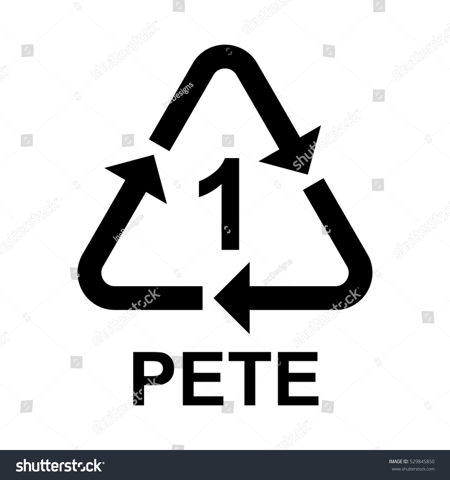 Plastic Recycling Symbol Pete 1 Plastic : image vectorielle de stock ...