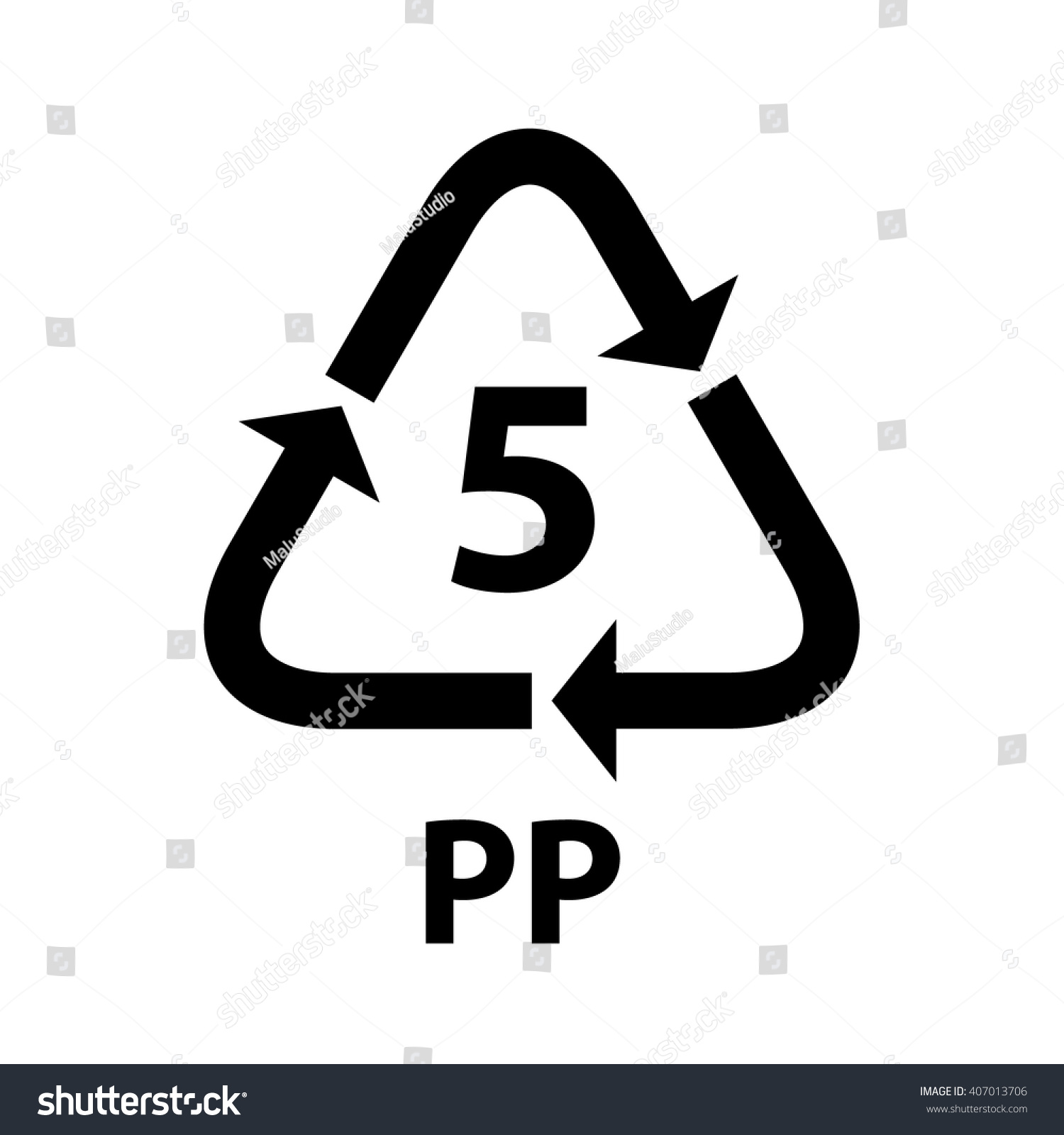 Vektor Stok Plastic Recycling Symbol Pp 5 Vector (Tanpa Royalti ...