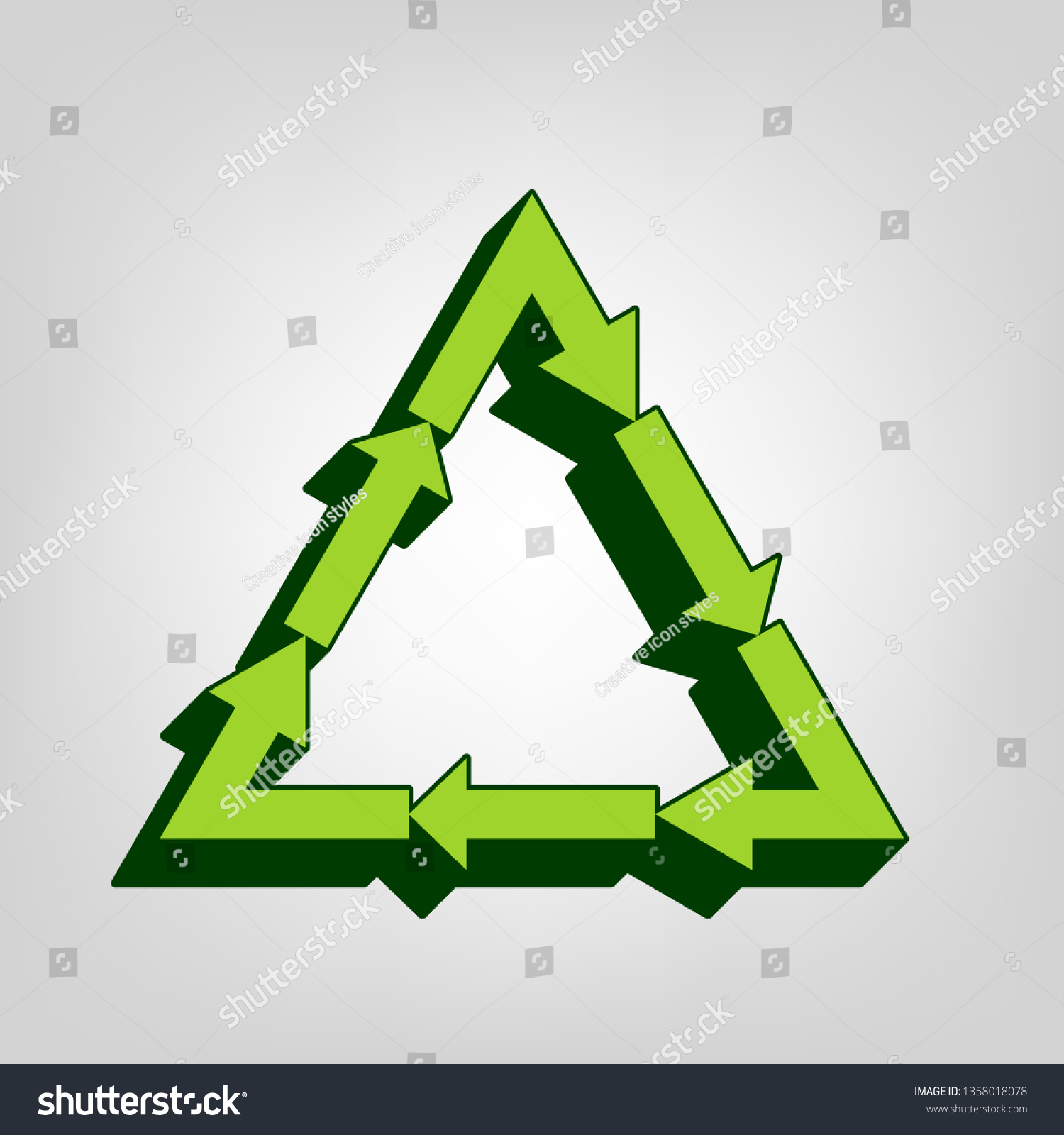 Plastic Recycling Symbol Pvc 3 Plastic 스톡 벡터(로열티 프리) 1358018078 ...