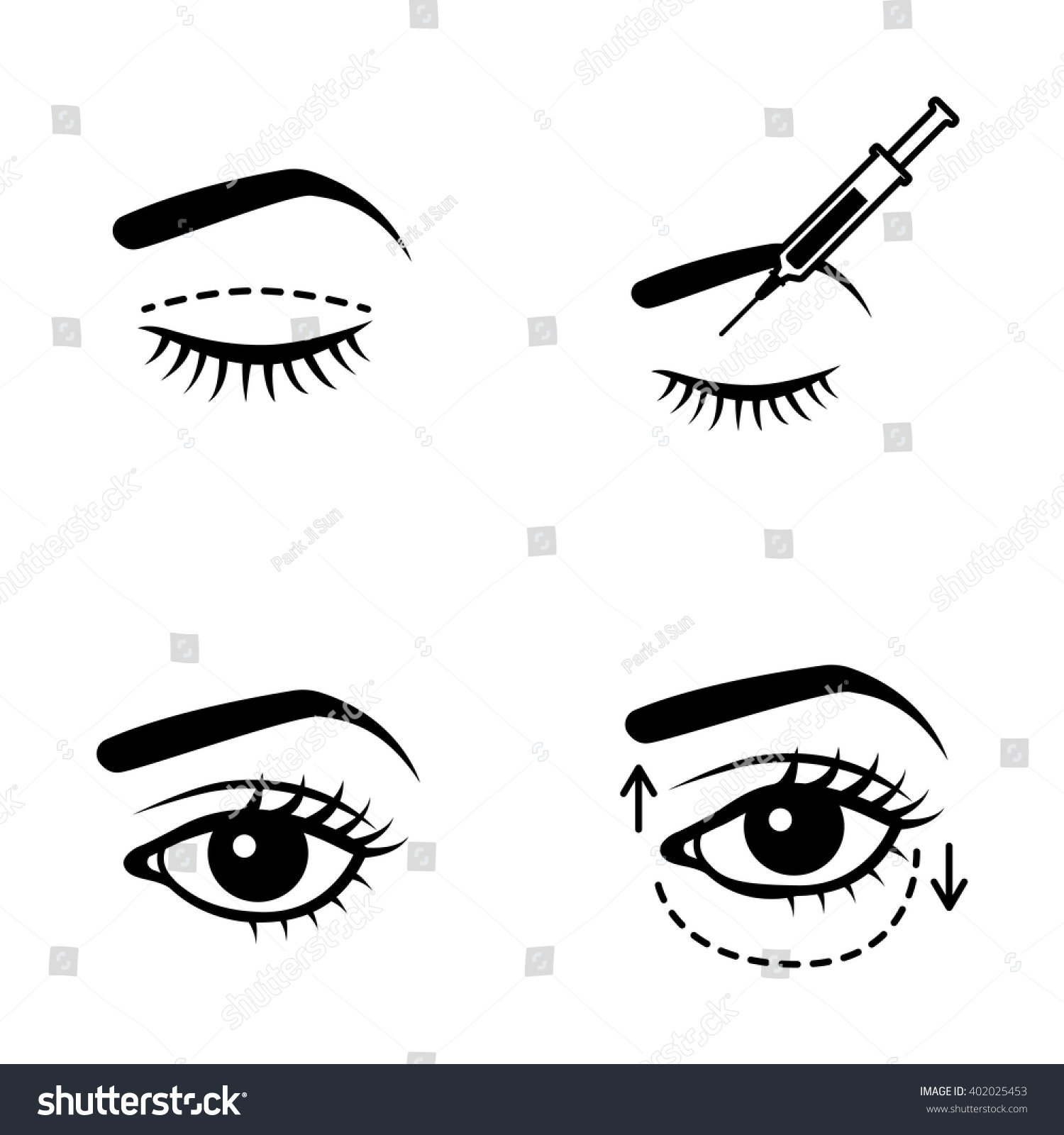 Plastic Surgery Vector Icons Stock Vector (Royalty Free) 402025453