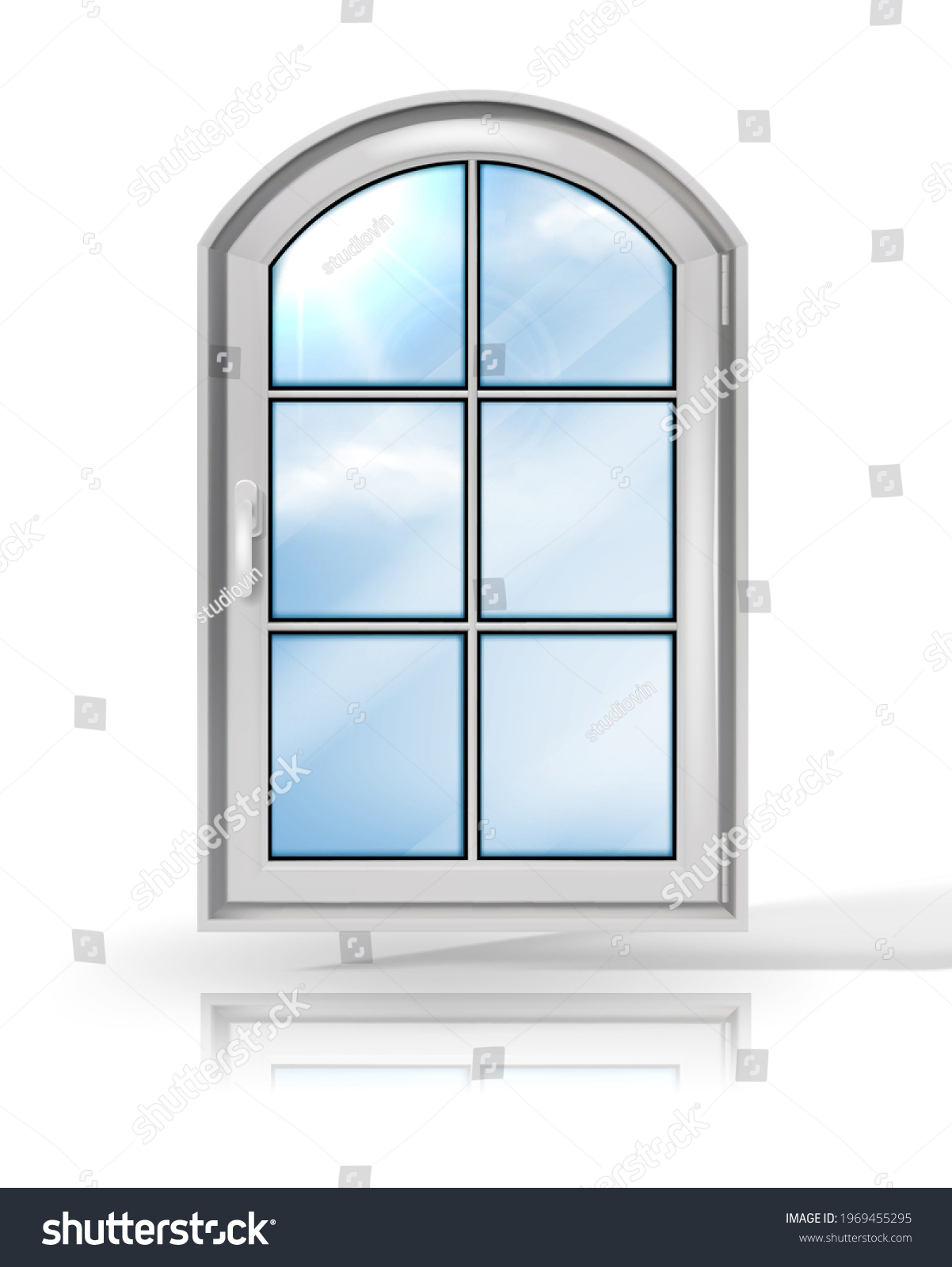 Plastic White Window Vector Illustration Isolated Stock Vector (Royalty ...