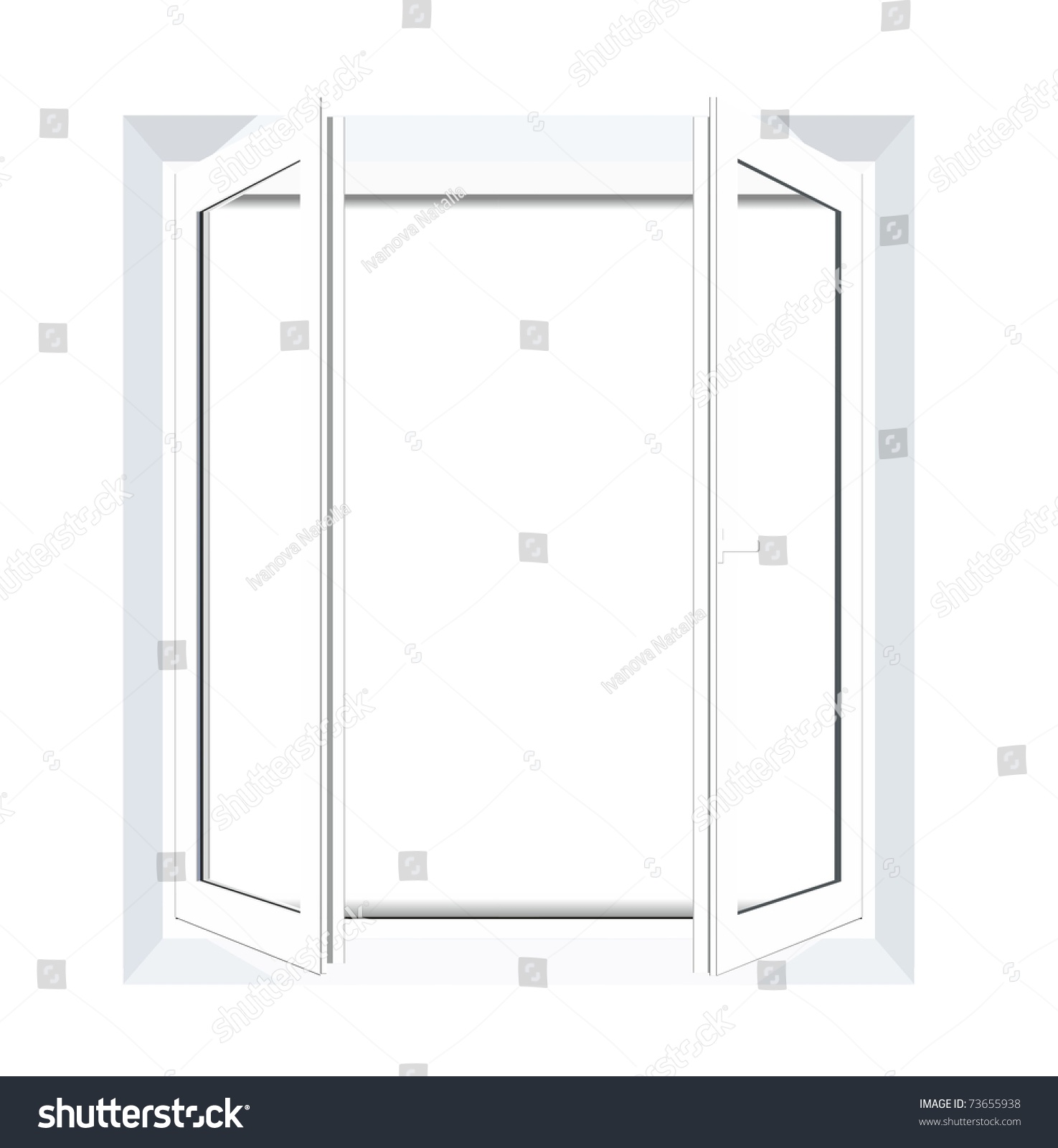 Plastic Window Template Model Clipping Path Stock Vector (Royalty Free ...