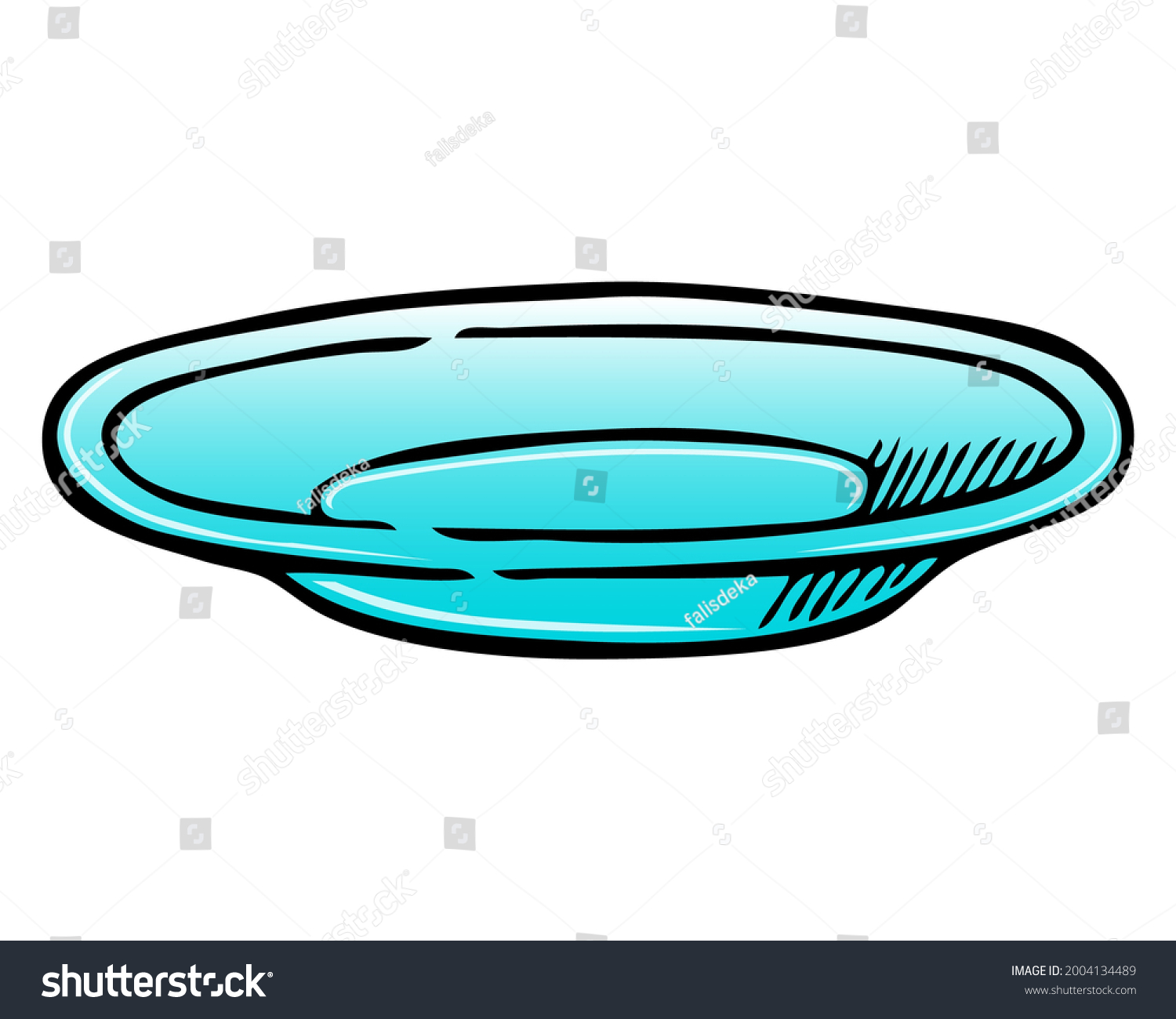 Plate Vector Illustration Isolated On White Stock Vector (Royalty Free ...