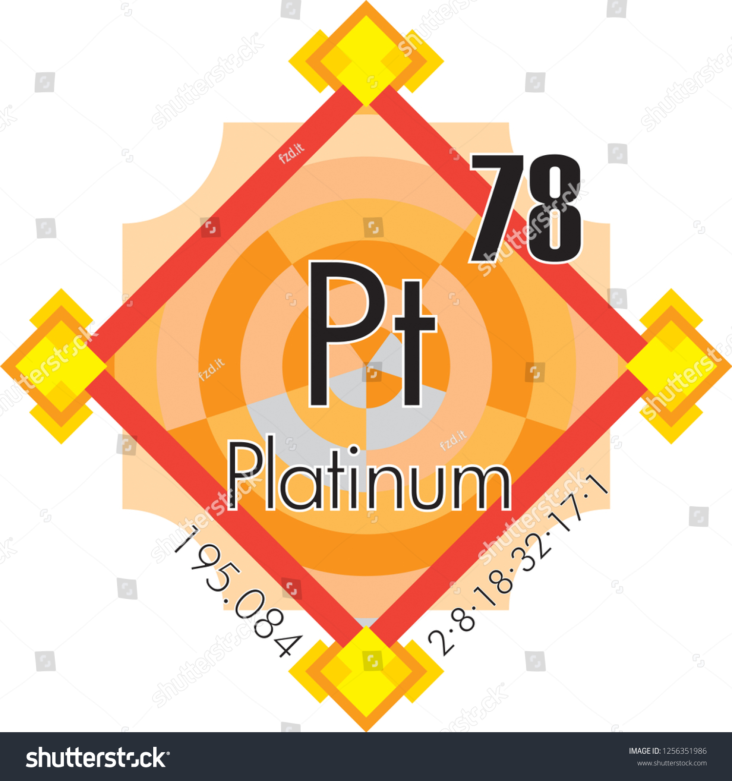 Platinum Form Periodic Table Elements V3: vector de stock (libre de ...