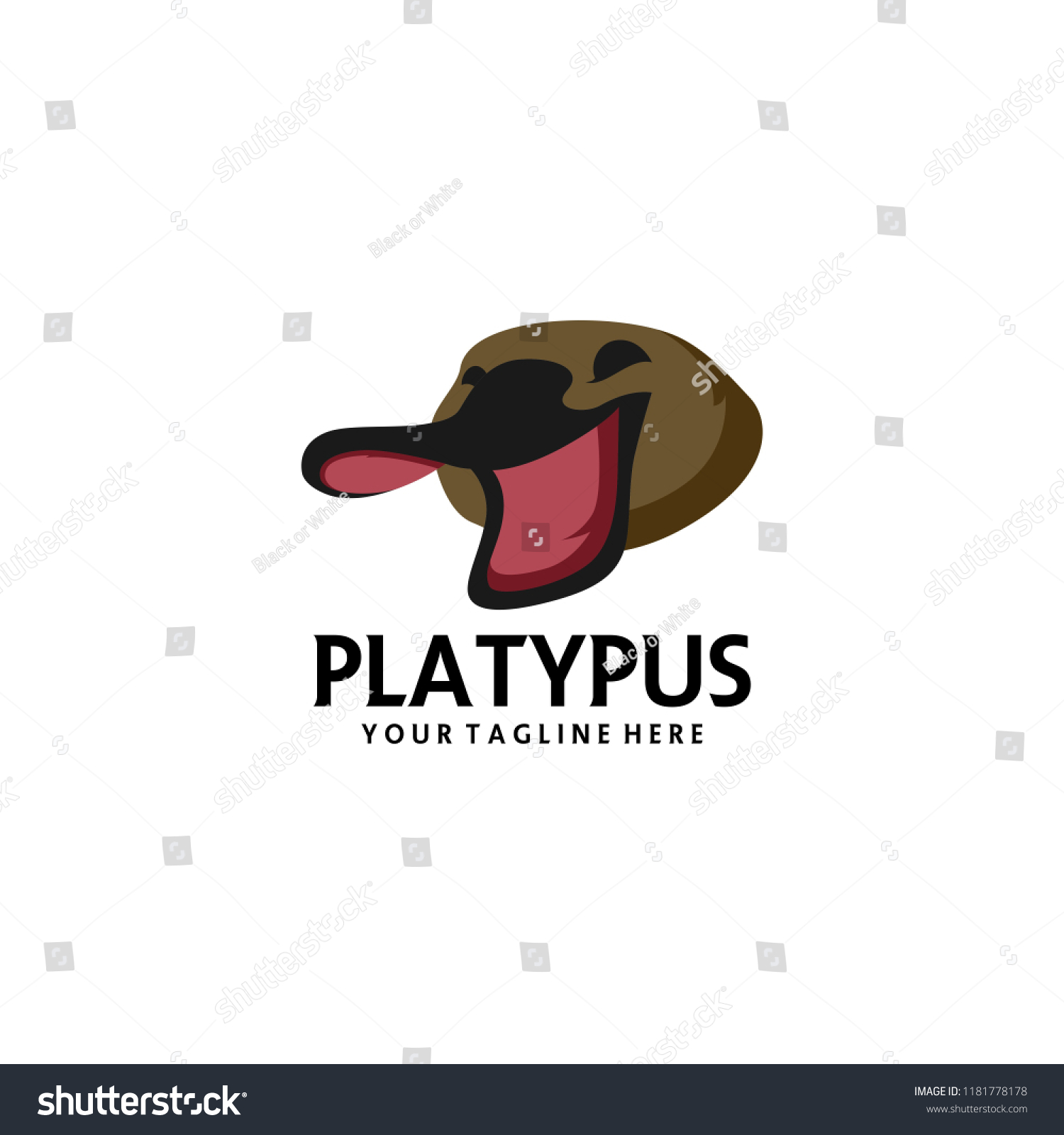 Platypus Logo Template Stock Vector (Royalty Free) 1181778178