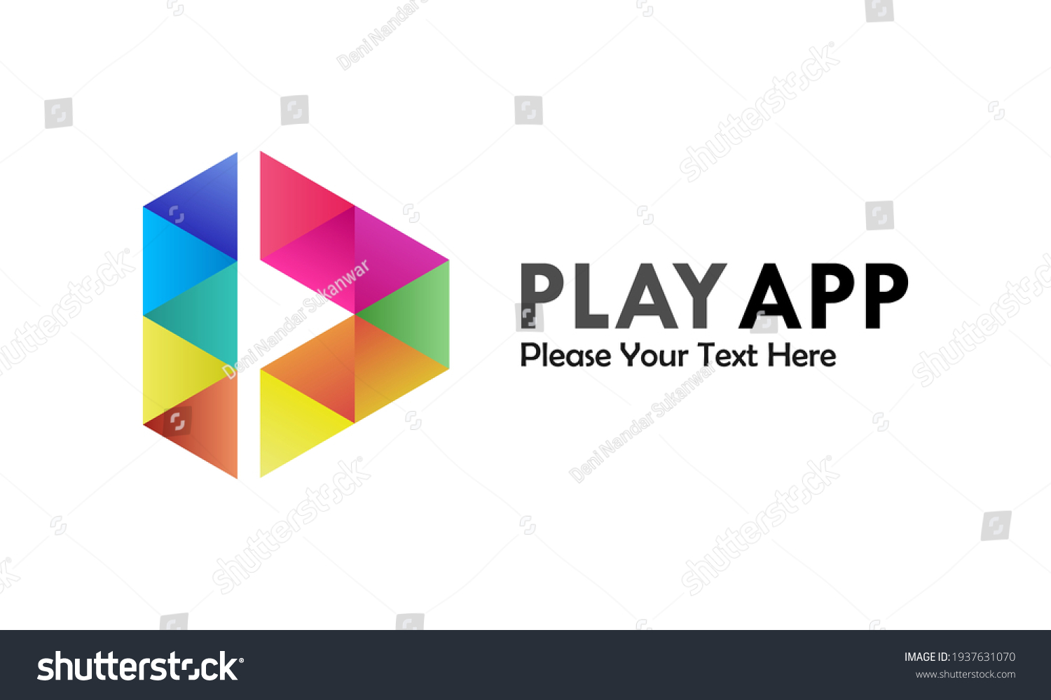 Play App Logo Template Illustration Stock Vector (Royalty Free) 1937631070
