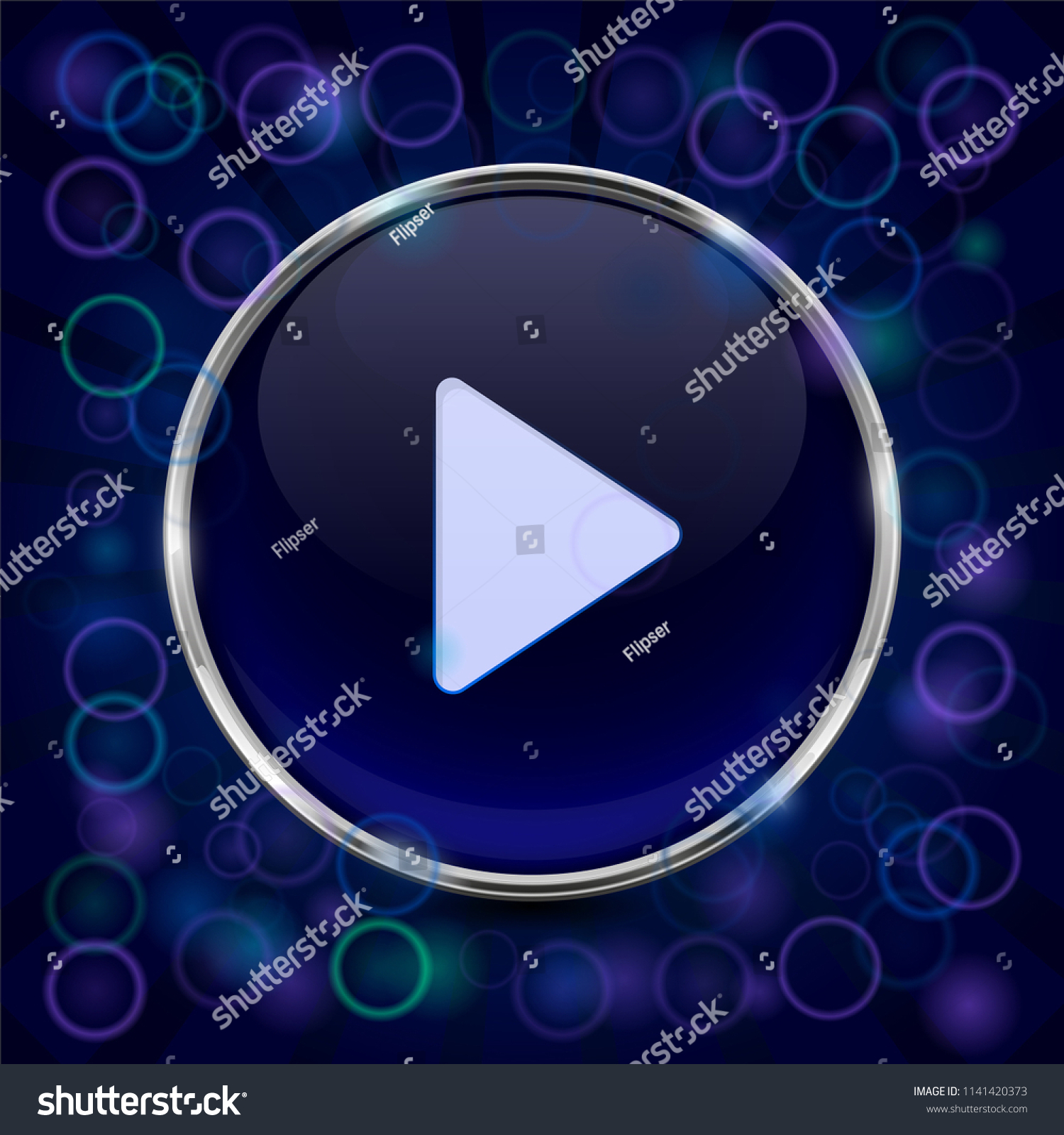 Play Button Blue 3d Icon Vector Stock Vector (Royalty Free) 1141420373 ...