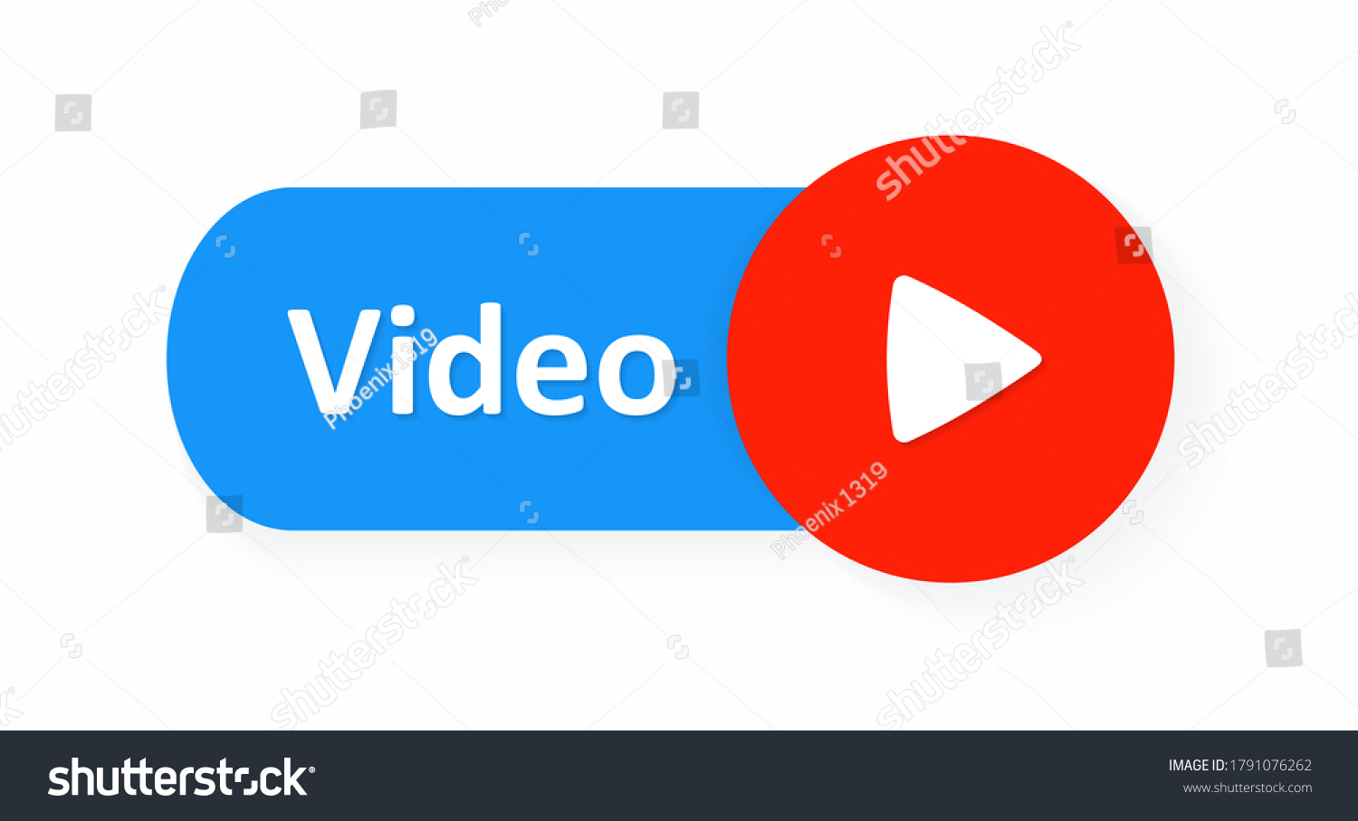 Play Button Flat Button Video Isolated Stock Vector (Royalty Free ...