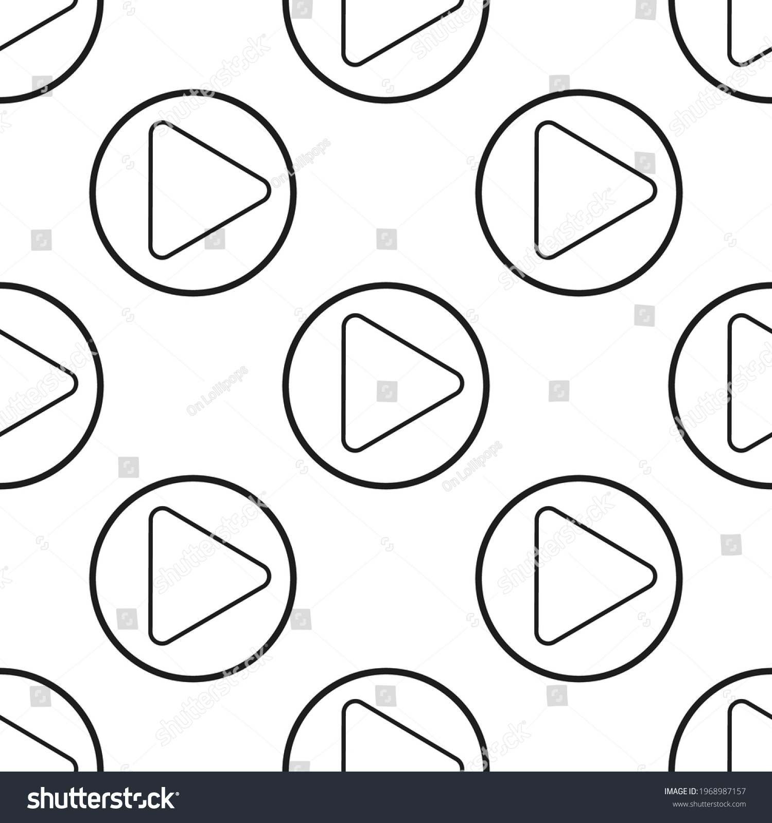Play Button Line Seamless Pattern Vector Stock Vector (Royalty Free ...