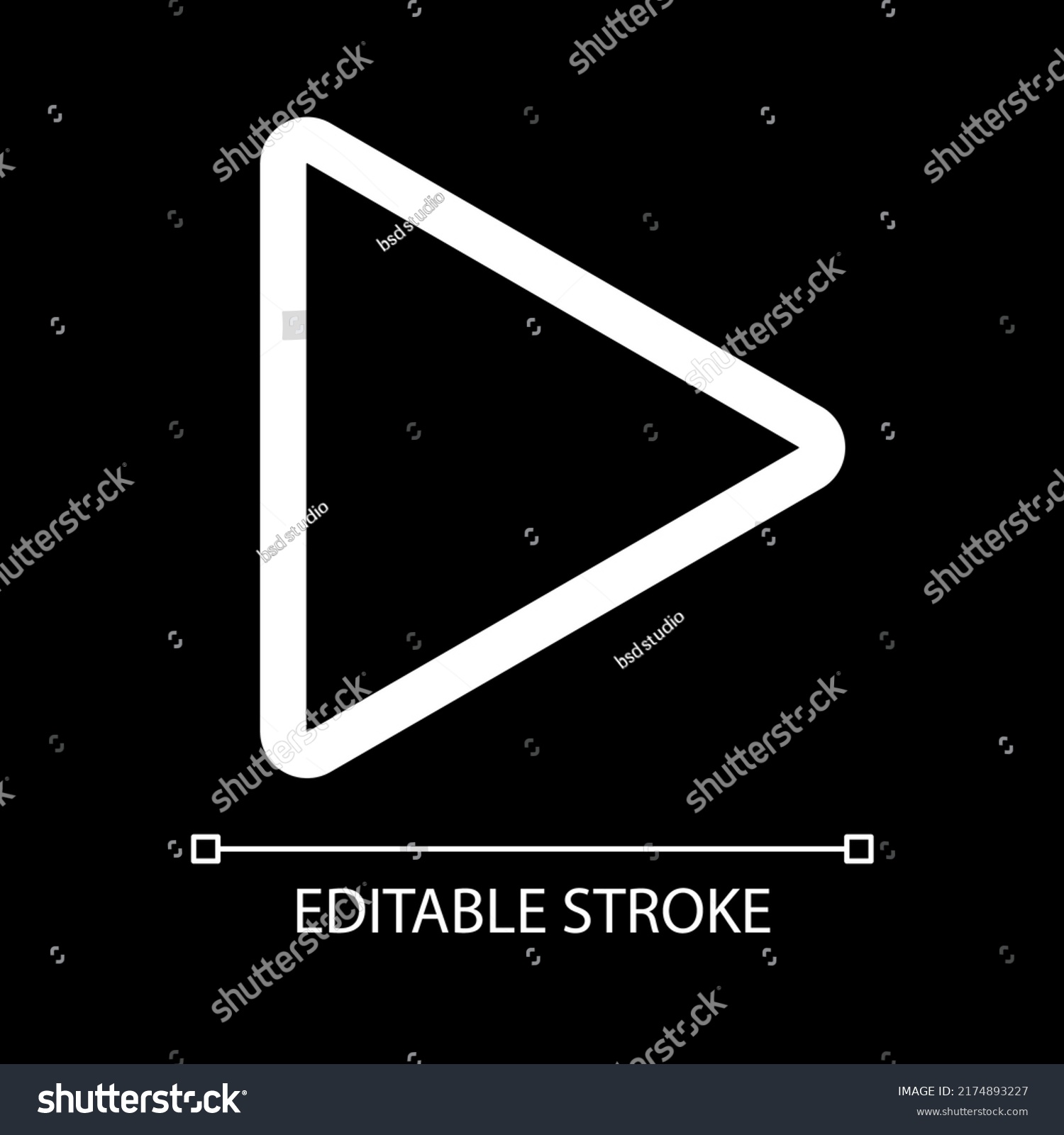 Play Button White Linear Ui Icon Stock Vector (Royalty Free) 2174893227 ...