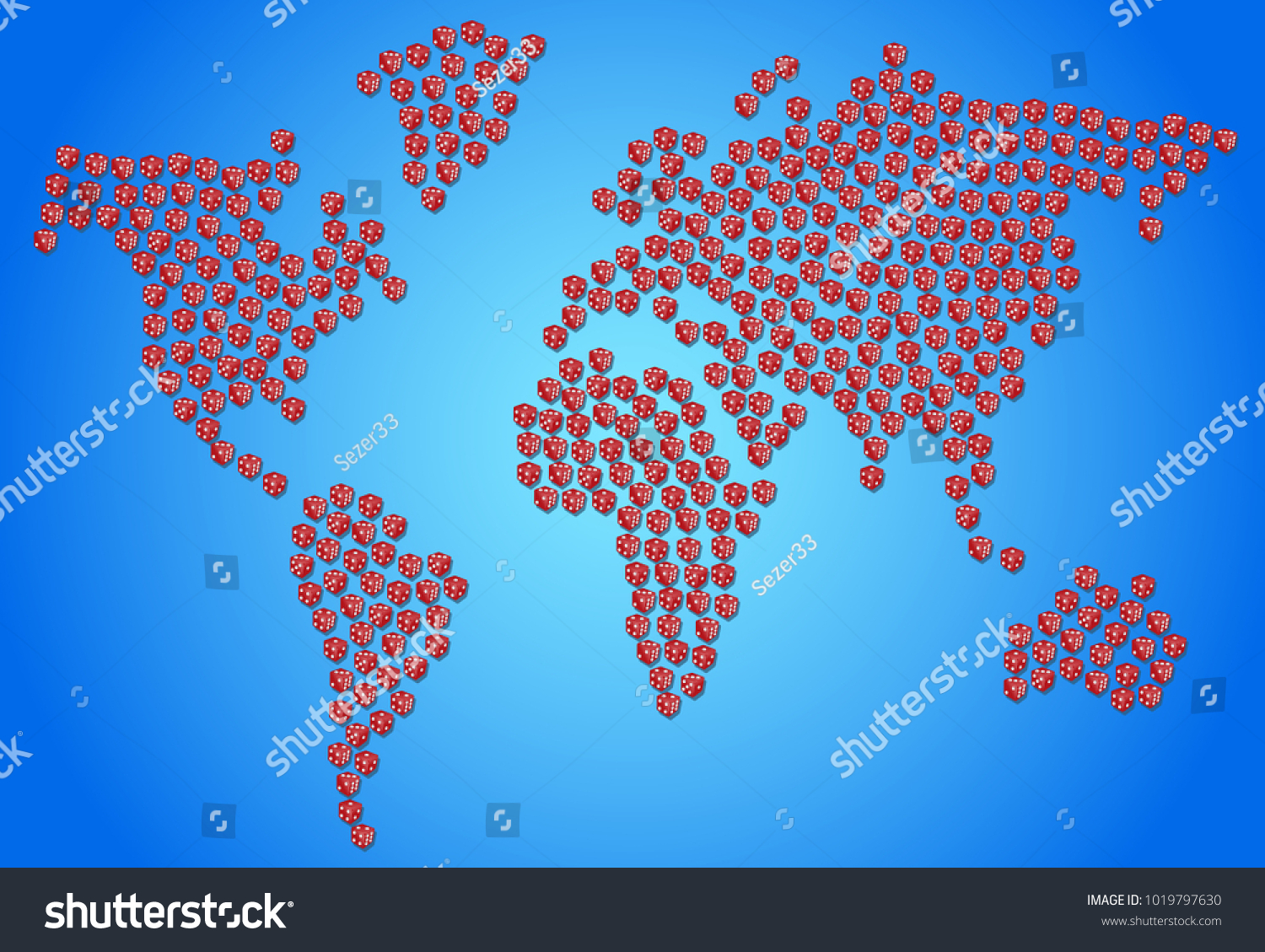 Play Dice World Map Stock Vector (Royalty Free) 1019797630 | Shutterstock