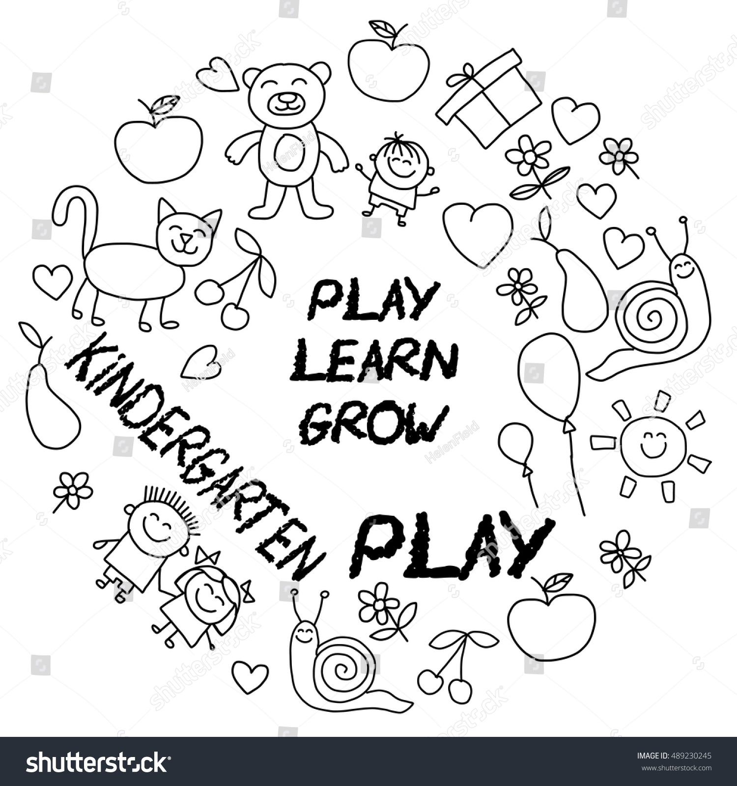 Play Learn Grow Together Vector Image 库存矢量图(免版税)489230245 Shutterstock