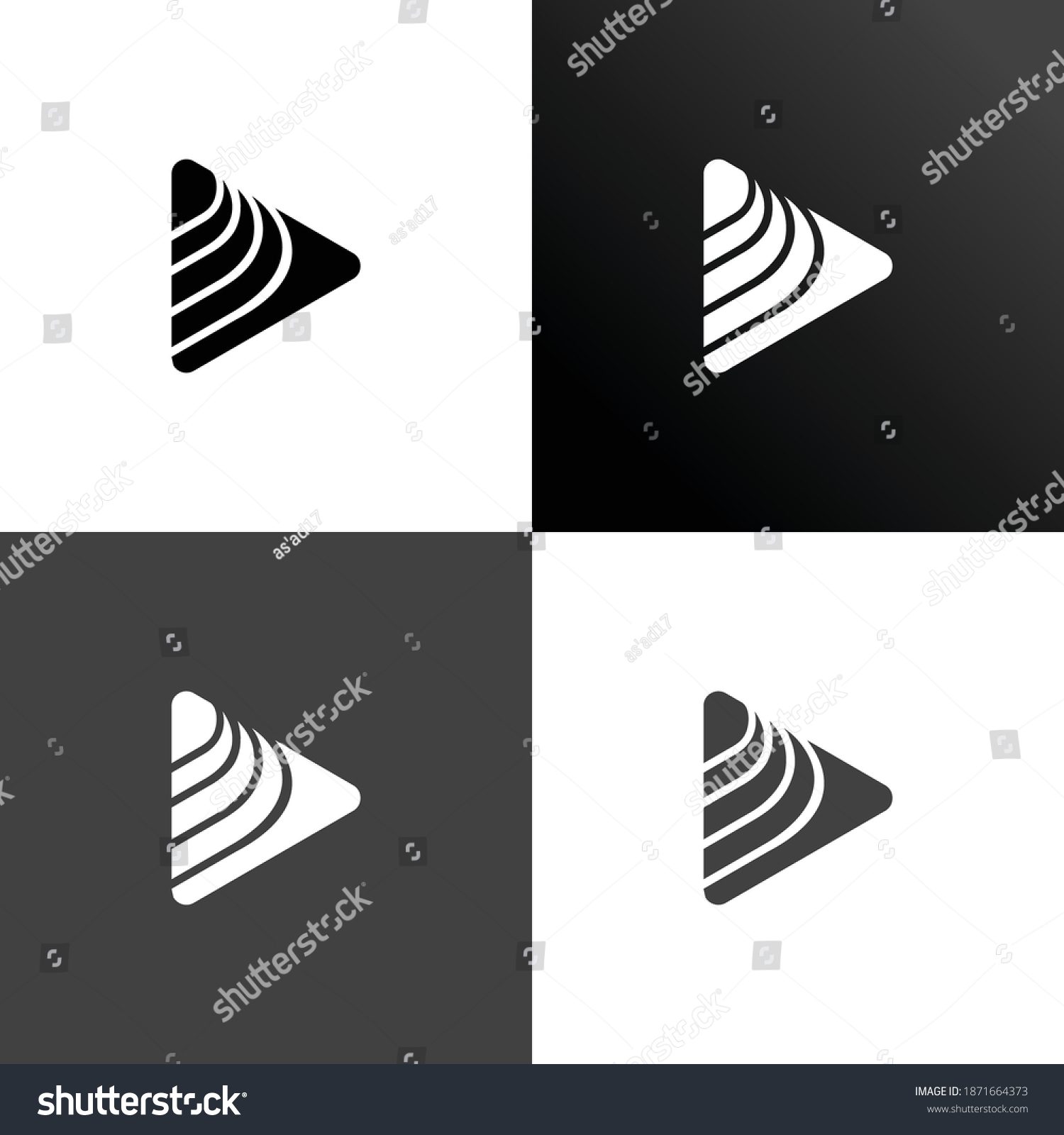 Play Logo Icon Material Design Style Stock Vector (Royalty Free ...
