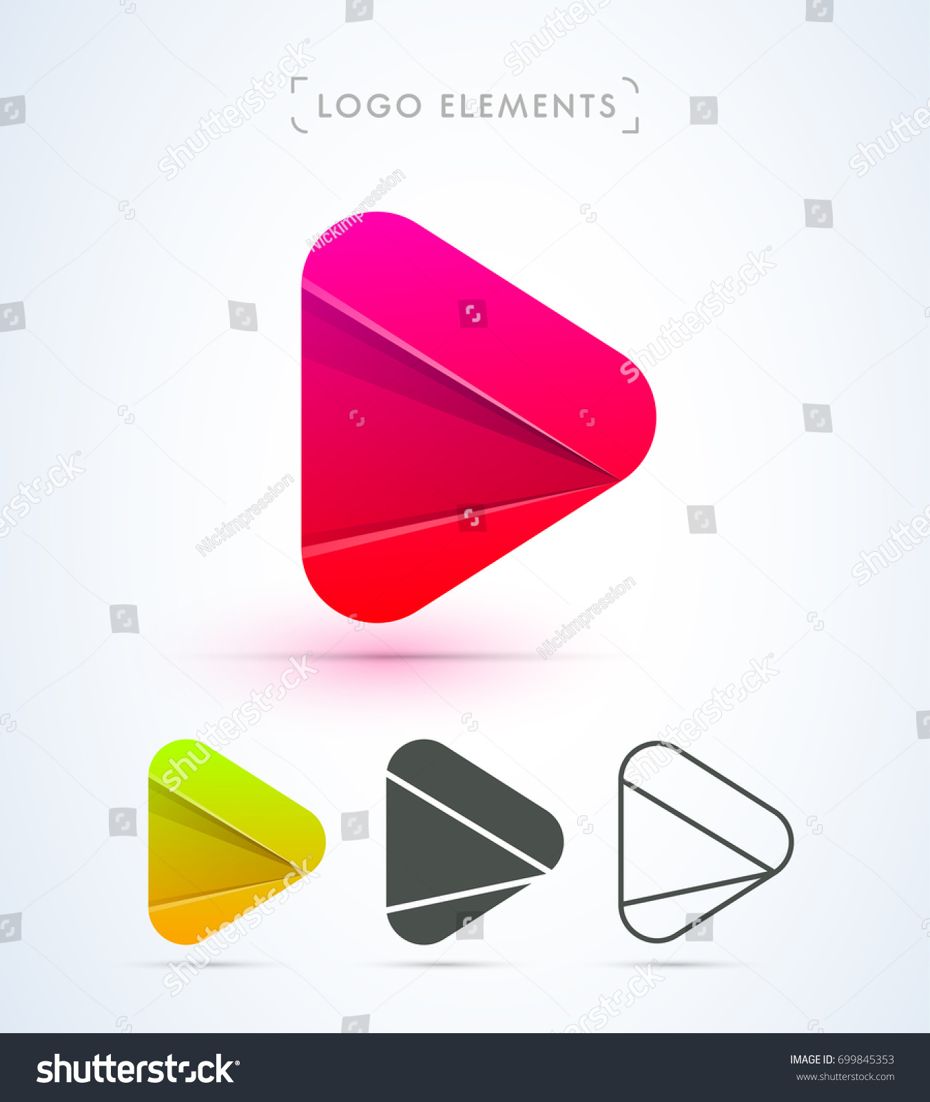 Play Logo Icon Material Design Style: เวกเตอร์สต็อก (ปลอดค่าลิขสิทธิ์ ...