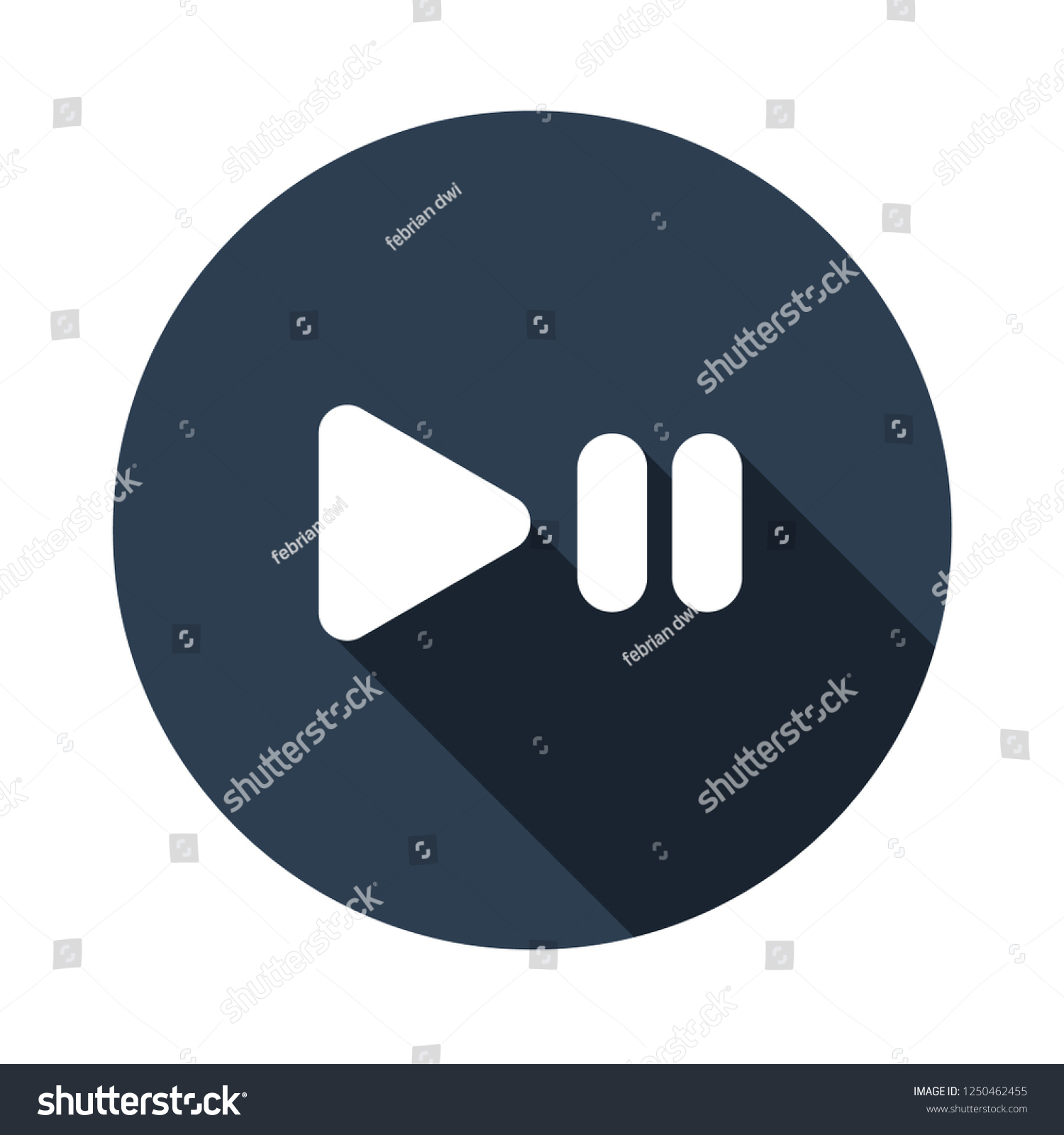 Play Pause Button Icon Media Symbol Stock Vector (Royalty Free ...