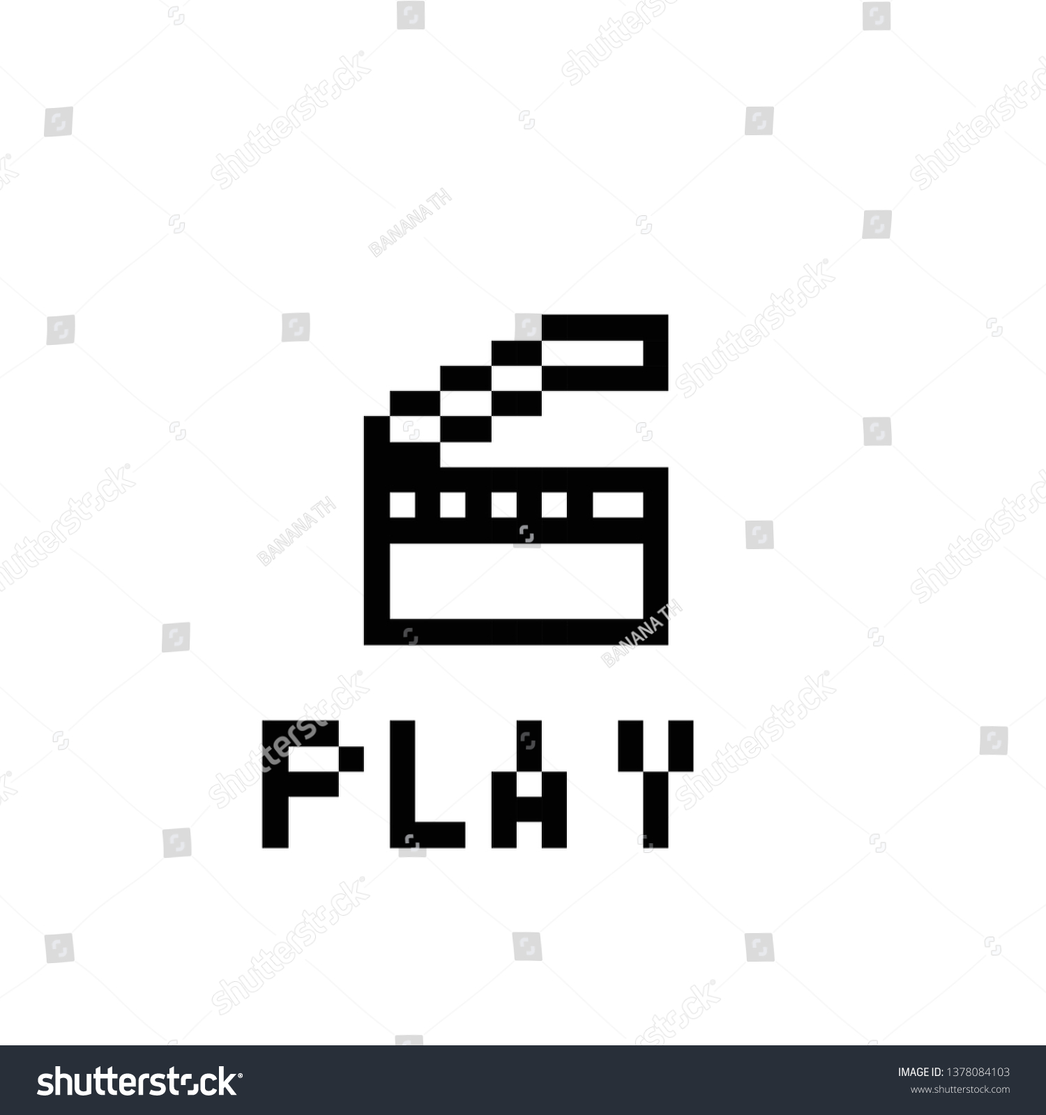 Play Pixel Art Stock Vector (Royalty Free) 1378084103 | Shutterstock