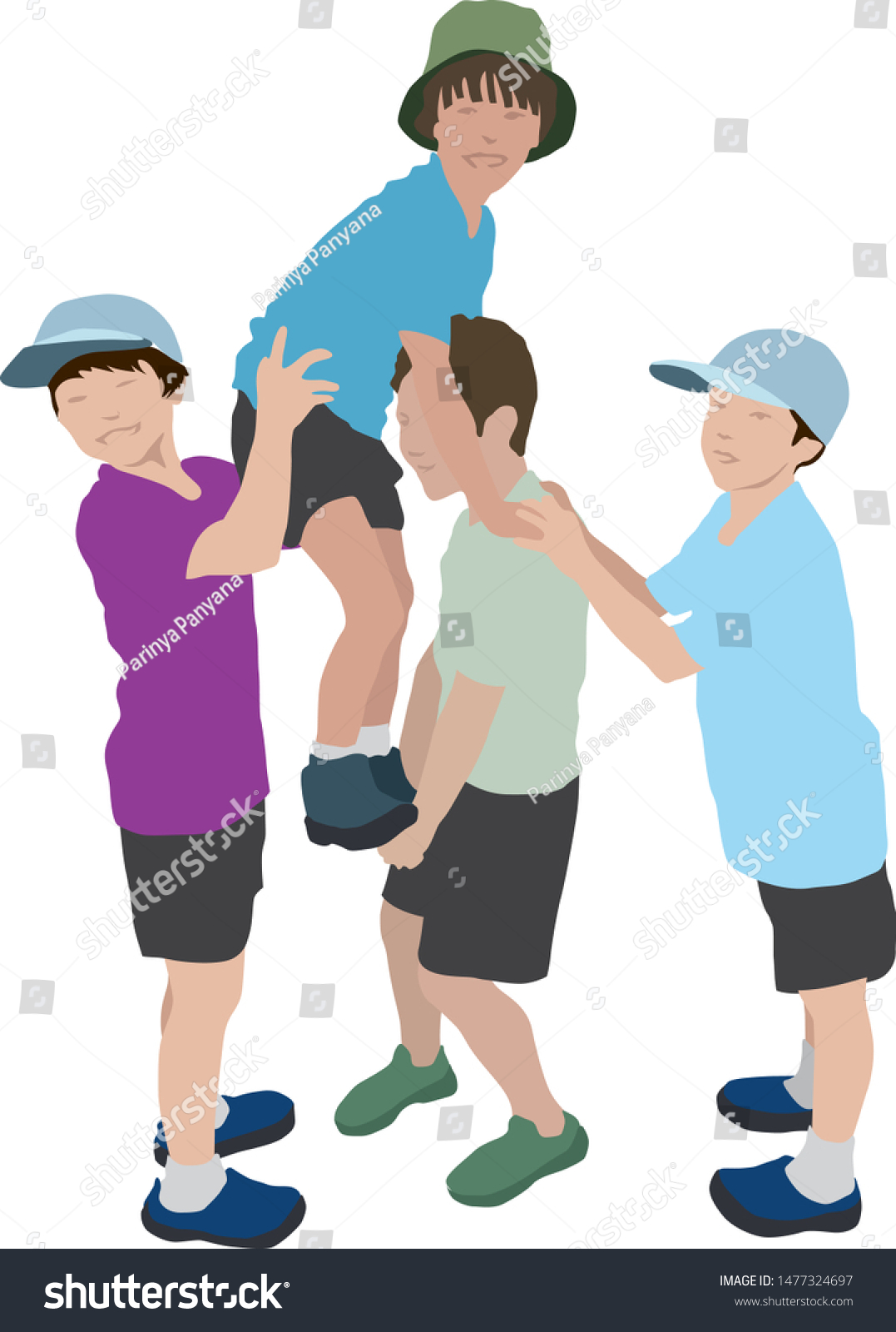 Play Together Illustration Graphic Vector Stock Vector (Royalty Free ...