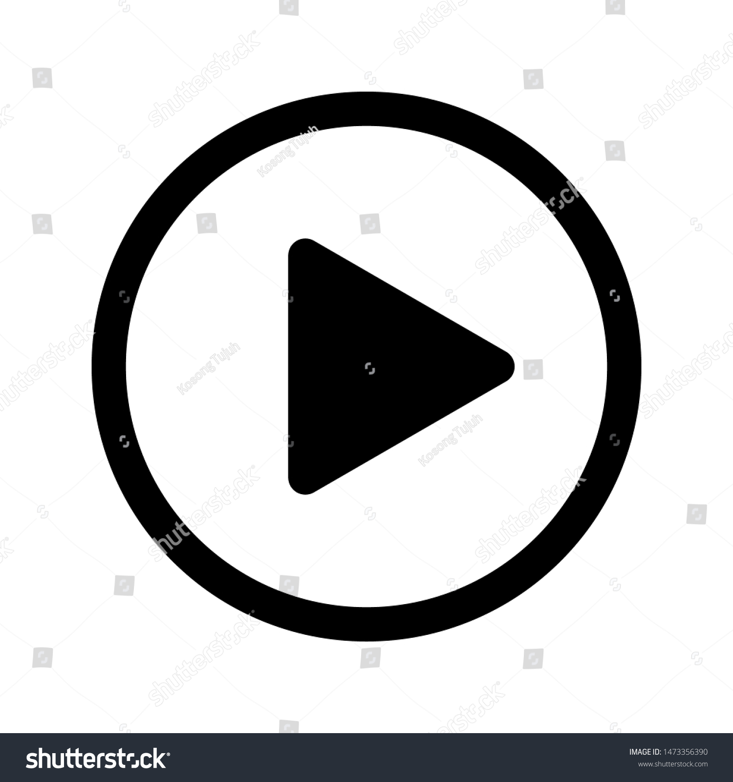 Play Vector Iconsimple Icon Vector Illustration Stock Vector (Royalty ...