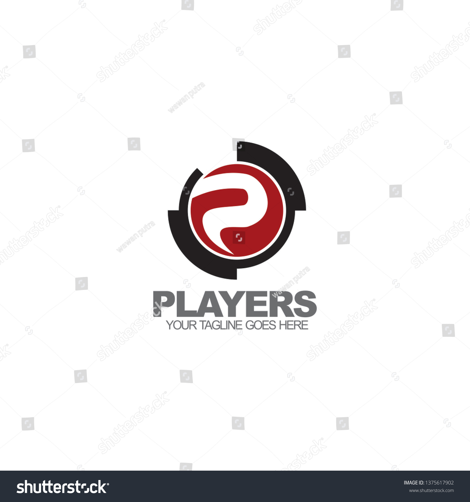 Players Logo Design Stock Vector (Royalty Free) 1375617902