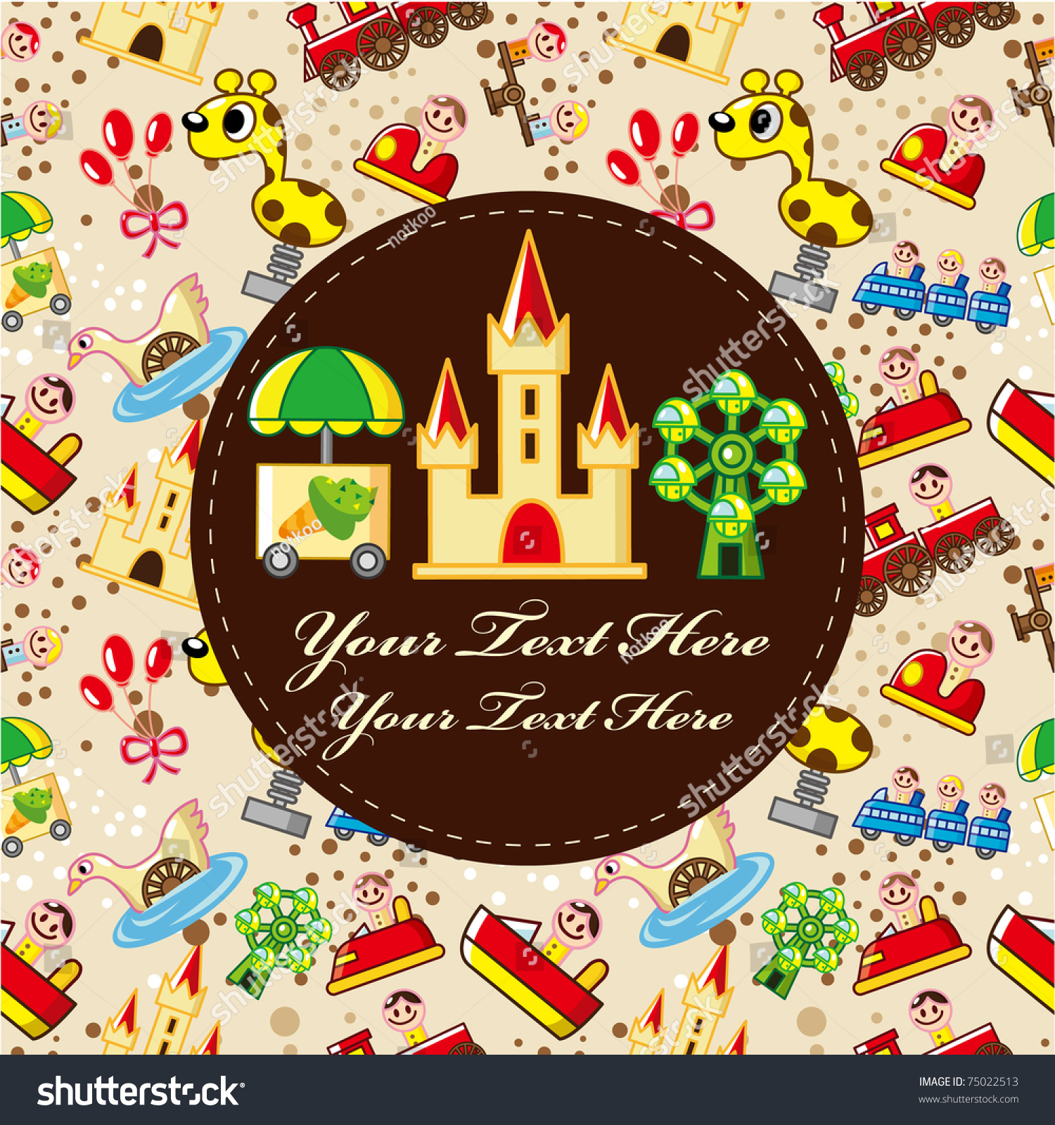 Playground Card Stock Vector (Royalty Free) 75022513 | Shutterstock