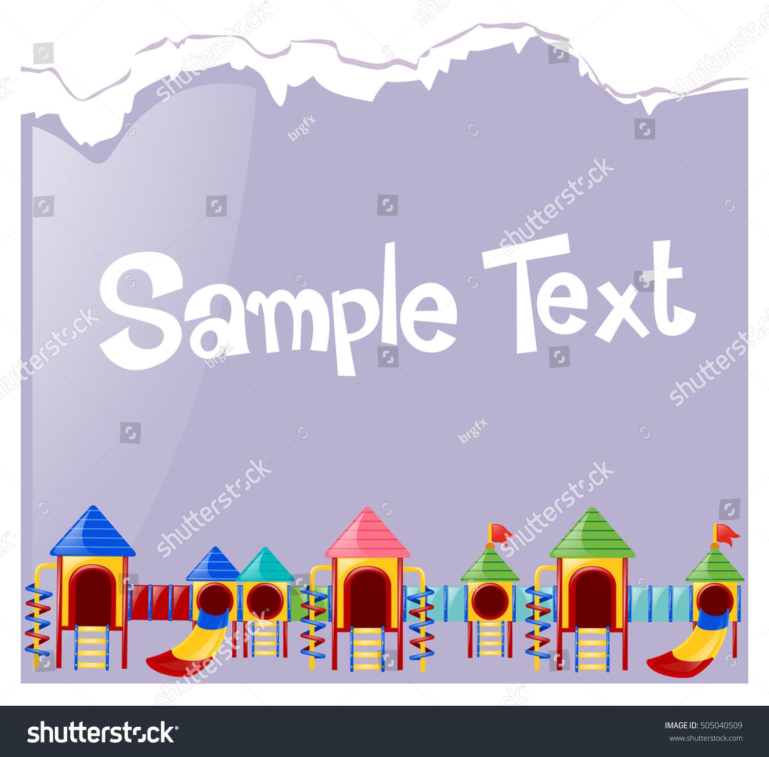 Playground Poster Blank Template Stock Vector (Royalty Free) 505040509