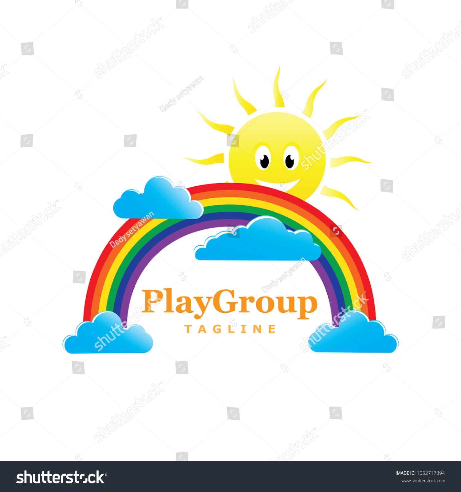 Playgroup Logo Design: vector de stock (libre de regalías) 1052717894