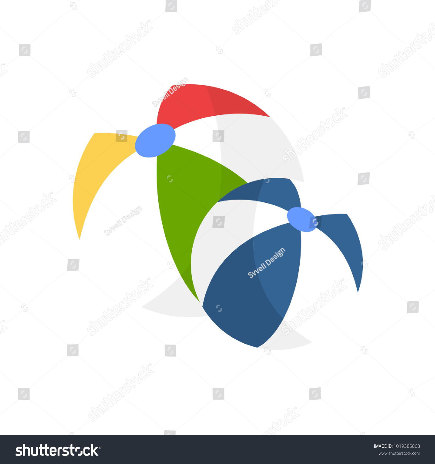 Playing Beach Balls Vector Illustration Graphic Stock Vector (Royalty ...