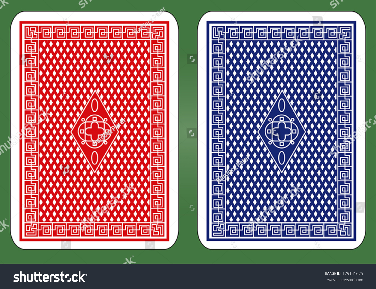 Playing Card Back Designs Stock Vector 179141675 - Shutterstock