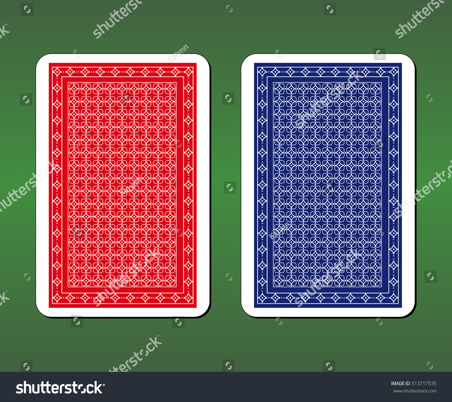 Playing Card Back Designs: vector de stock (libre de regalías ...