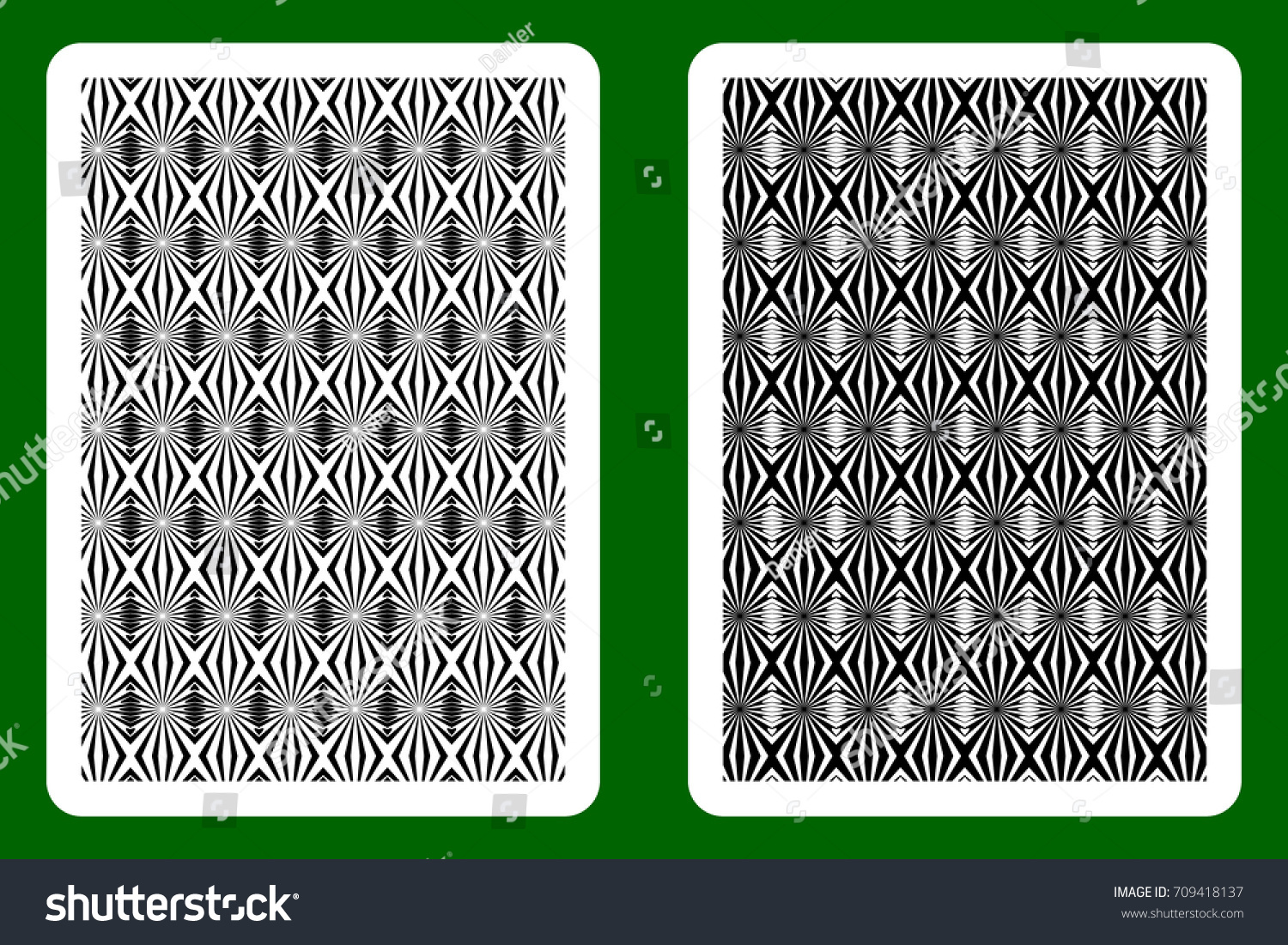 Playing Card Back Designs Stock Vector (Royalty Free) 709418137