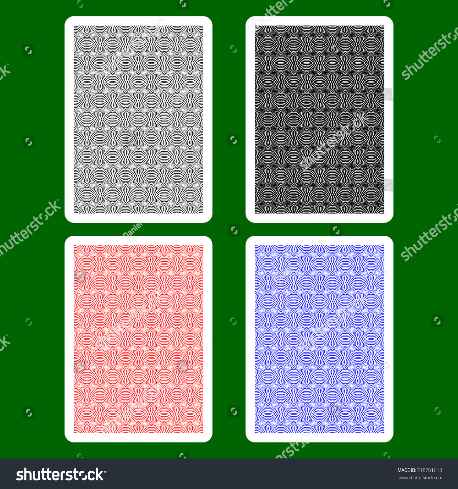 Playing Card Back Designs Stock Vector (Royalty Free) 718701613