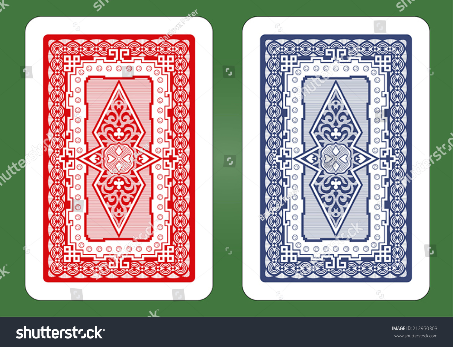 Playing Card Back Designs Red Blue Stock Vector (Royalty Free) 212950303 Playing Card Back Designs Red Blue Stock Vector (Royalty Free) 212950303