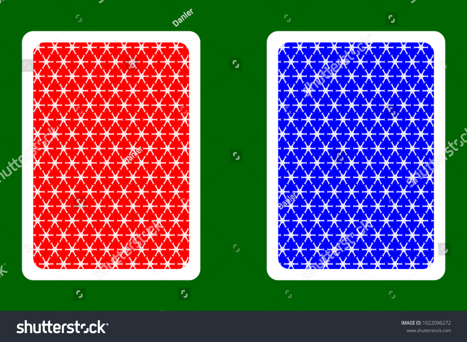 Playing Card Back Designs Snowflake Pattern Stock Vector (Royalty Free ...