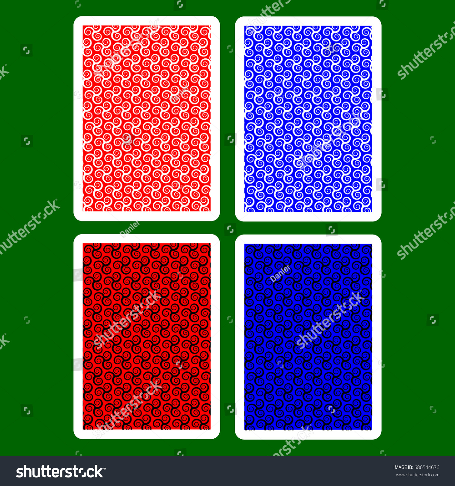 Playing Card Back Designs Triskele Pattern : image vectorielle de stock ... Playing Card Back Designs Triskele Pattern : image vectorielle de stock ...