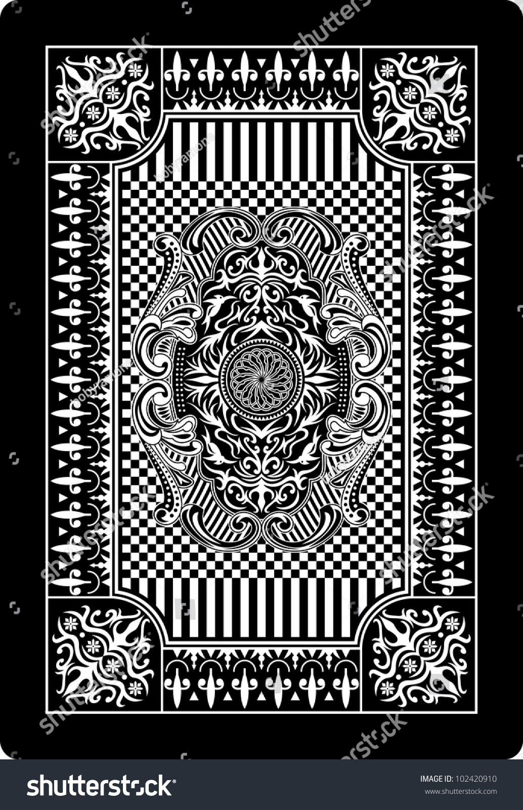 Playing Card Back Side 62x90 Mm: เวกเตอร์สต็อก (ปลอดค่าลิขสิทธิ์ ...
