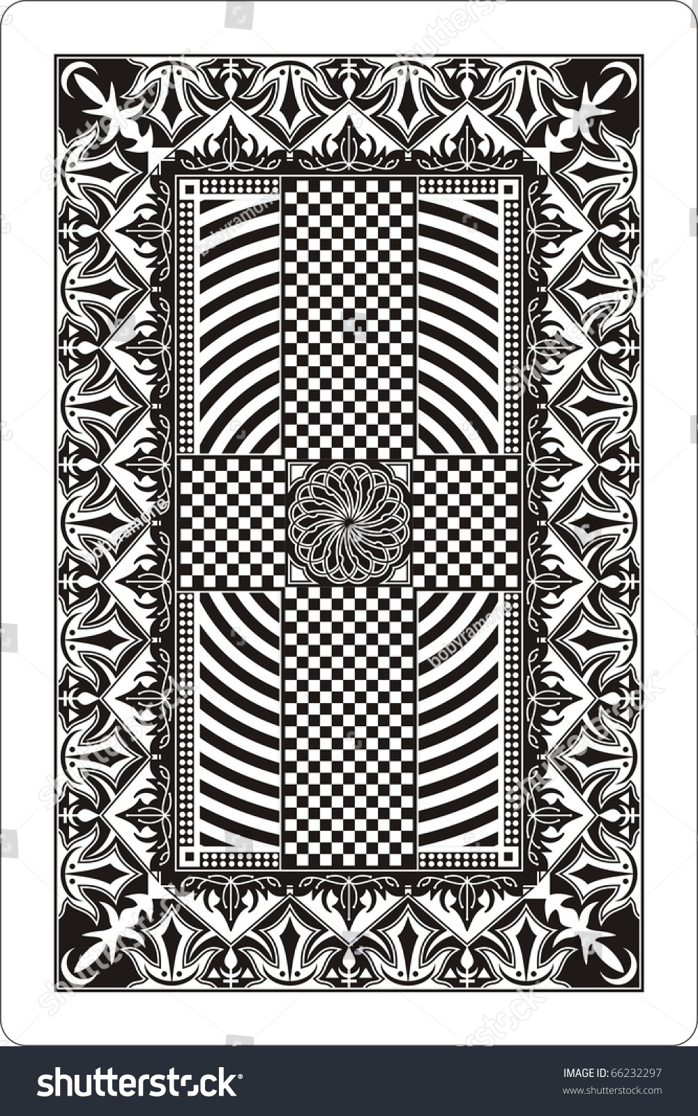 Playing Card Back Side 60x90 Mm Stock Vector (Royalty Free) 66232297