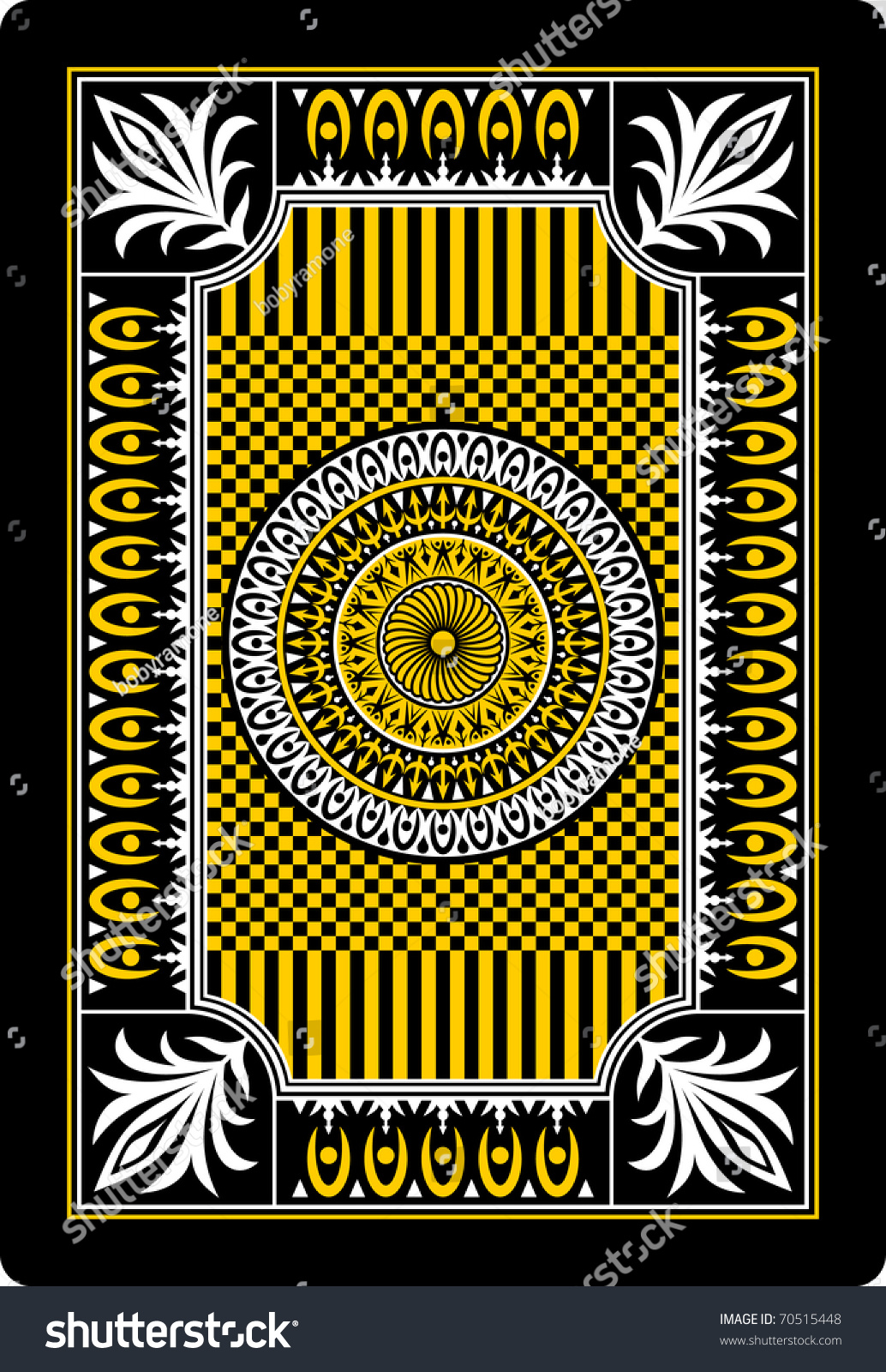 Playing Card Back Side 62x90 Mm Stock Vector (Royalty Free) 70515448
