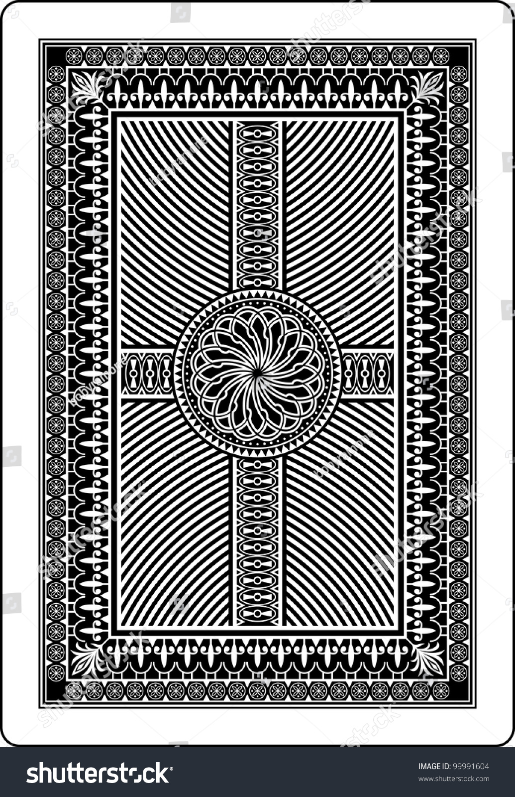 Playing Card Back Side 62x90 Mm: เวกเตอร์สต็อก (ปลอดค่าลิขสิทธิ์) 99991604