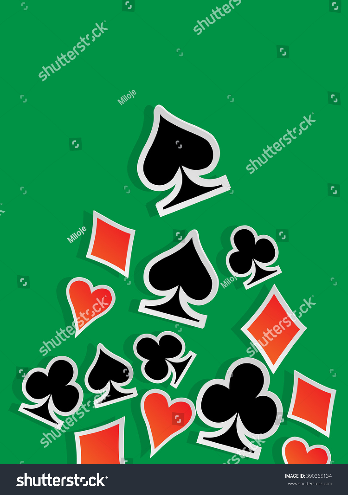 Playing Card Background Stock Vector (Royalty Free) 390365134 ...