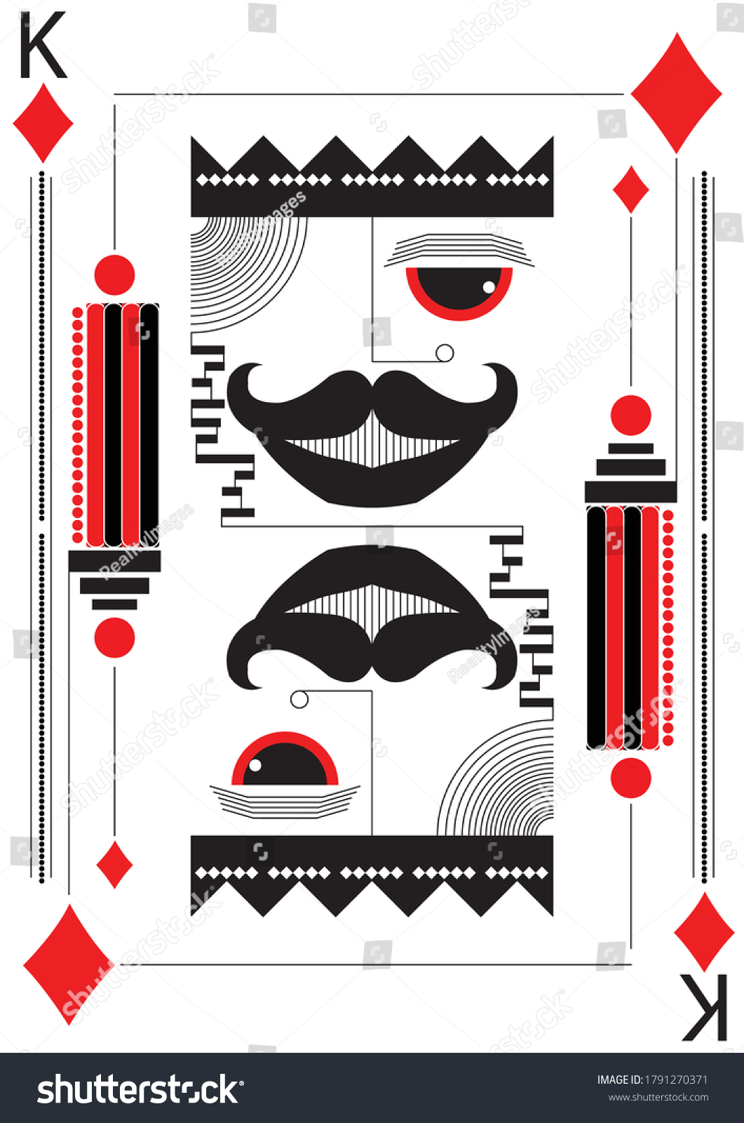 Playing Card Design Vector King: เวกเตอร์สต็อก (ปลอดค่าลิขสิทธิ์ ...