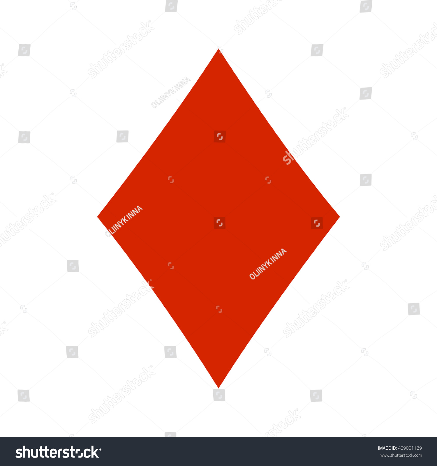 Playing Card Diamond Suit Flat Icon Stock Vector (Royalty Free ...