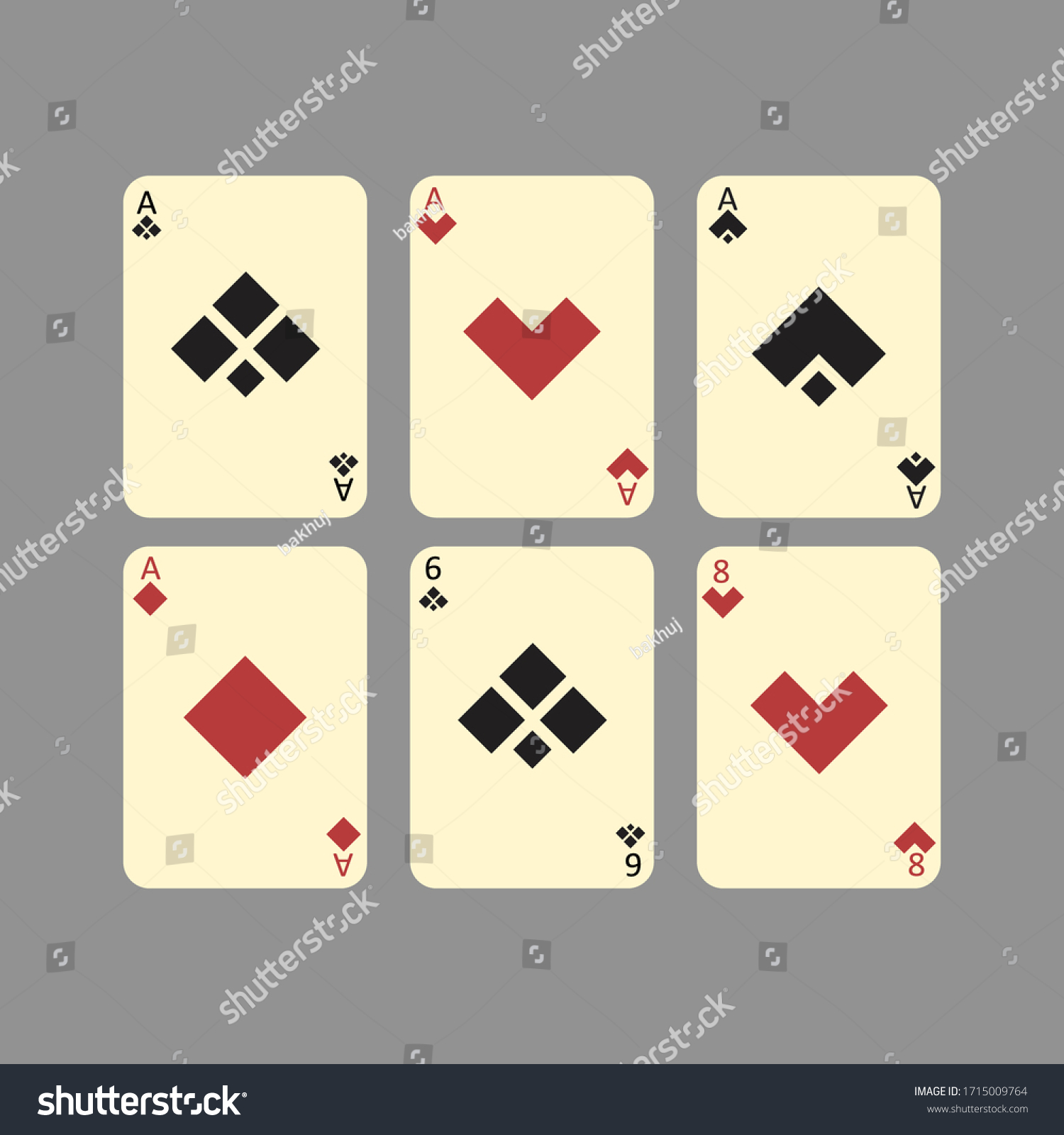 Playing Card Elegant Design Vector Stock Vector (Royalty Free ...