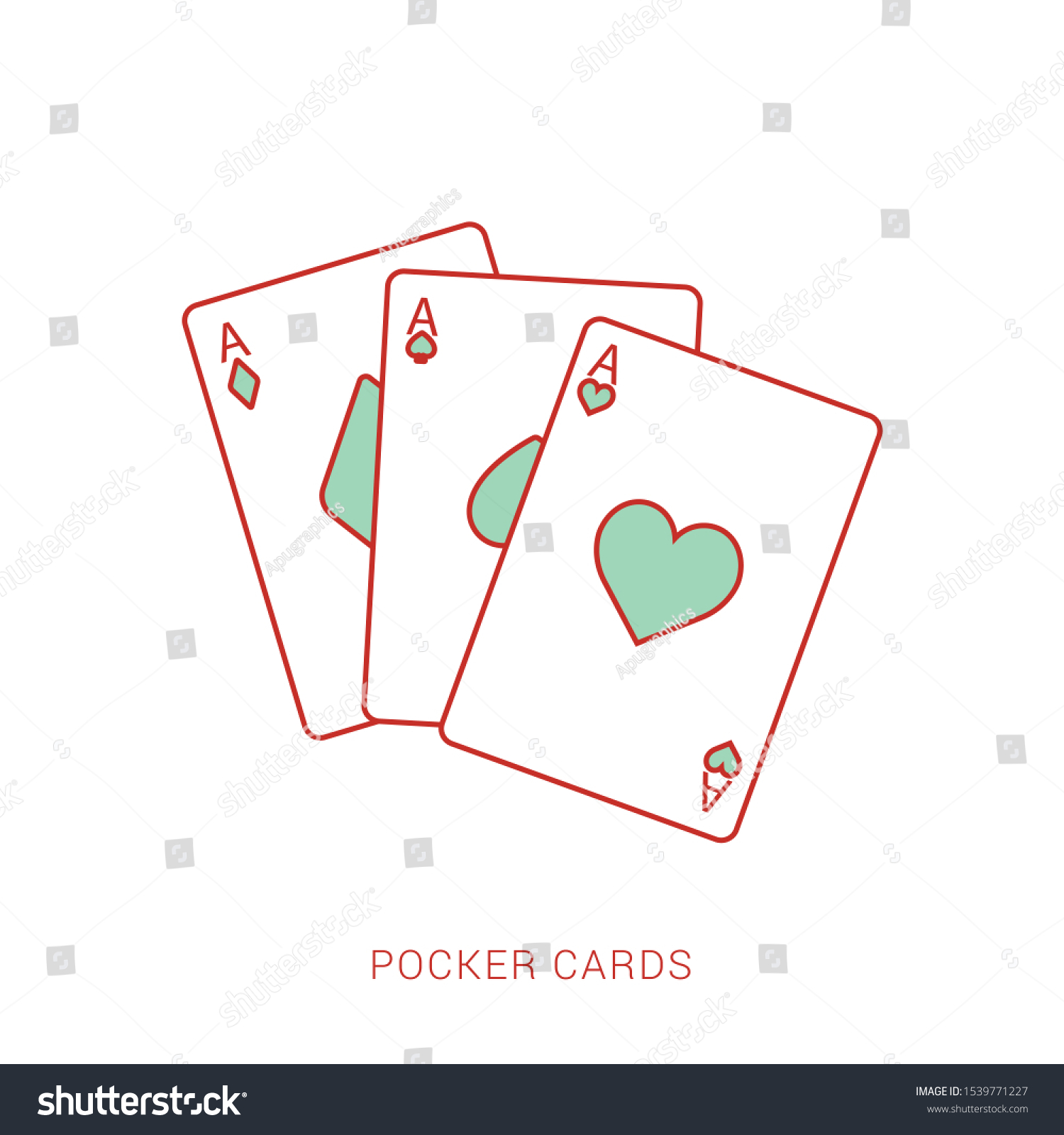 Playing Card Flat Design Icon Vector Stock Vector (Royalty Free ...