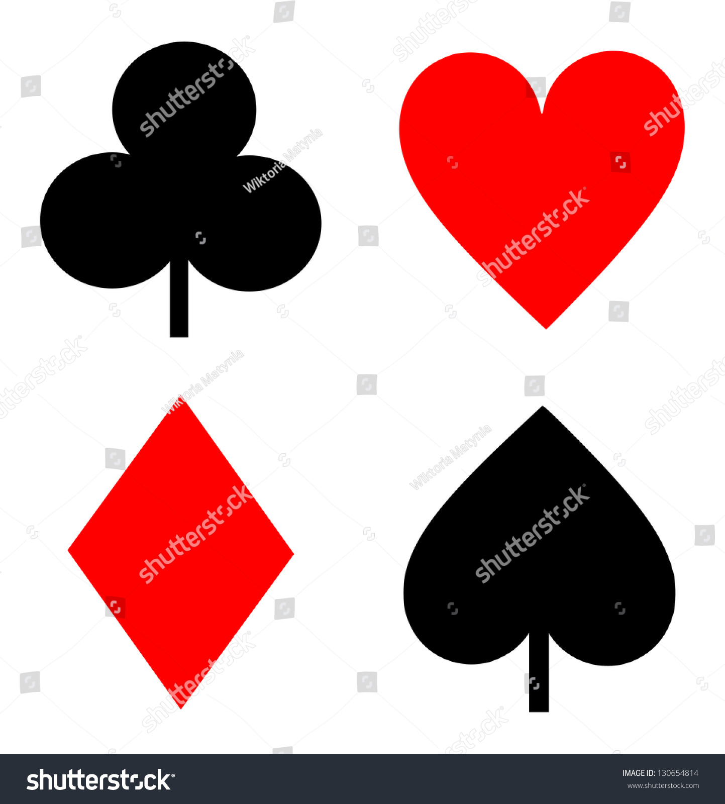Playing Cards Signs Vector Stock Vector 130654814 - Shutterstock