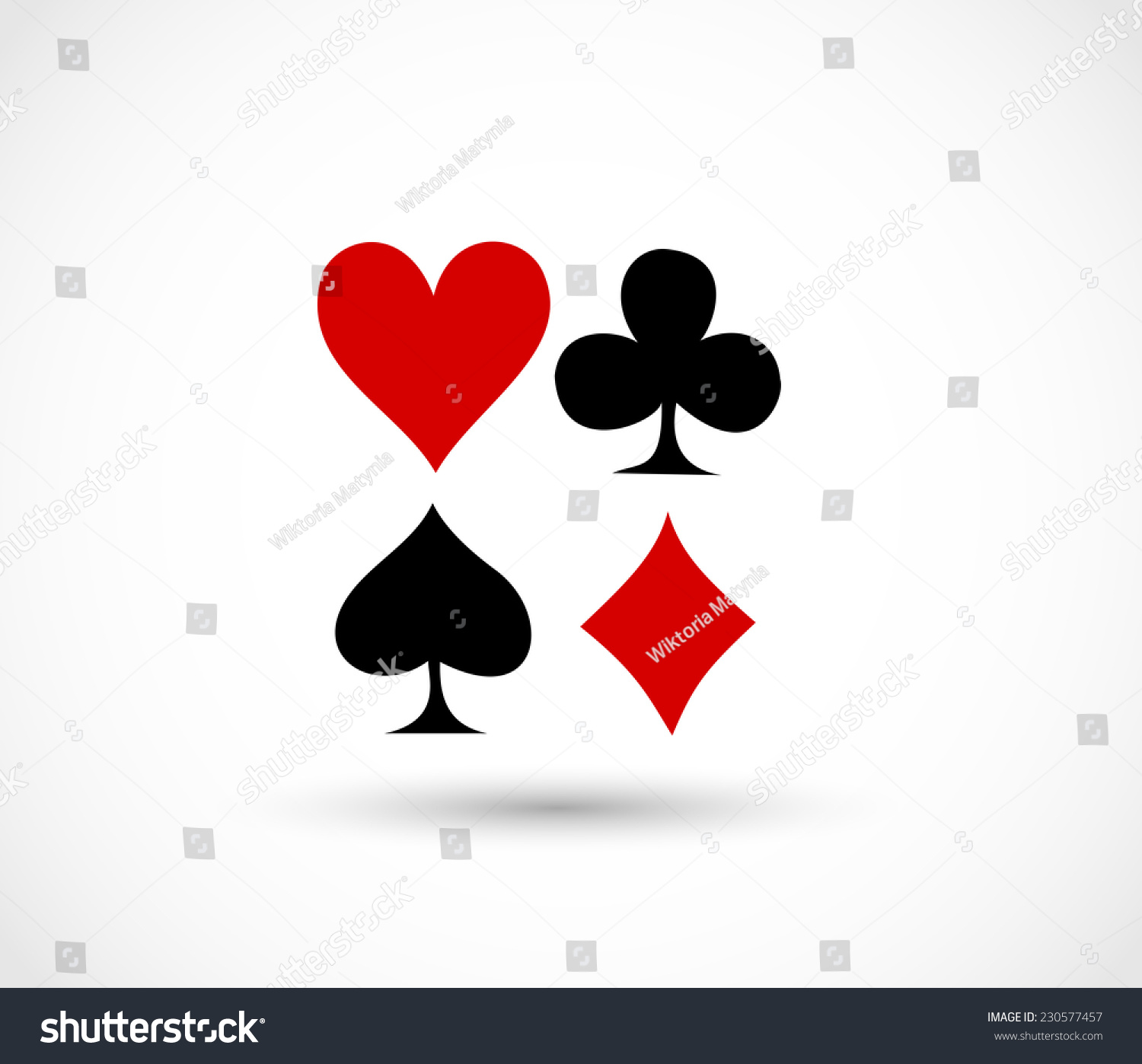 Playing Cards Signs Vector Stock Vector (Royalty Free) 230577457 ...