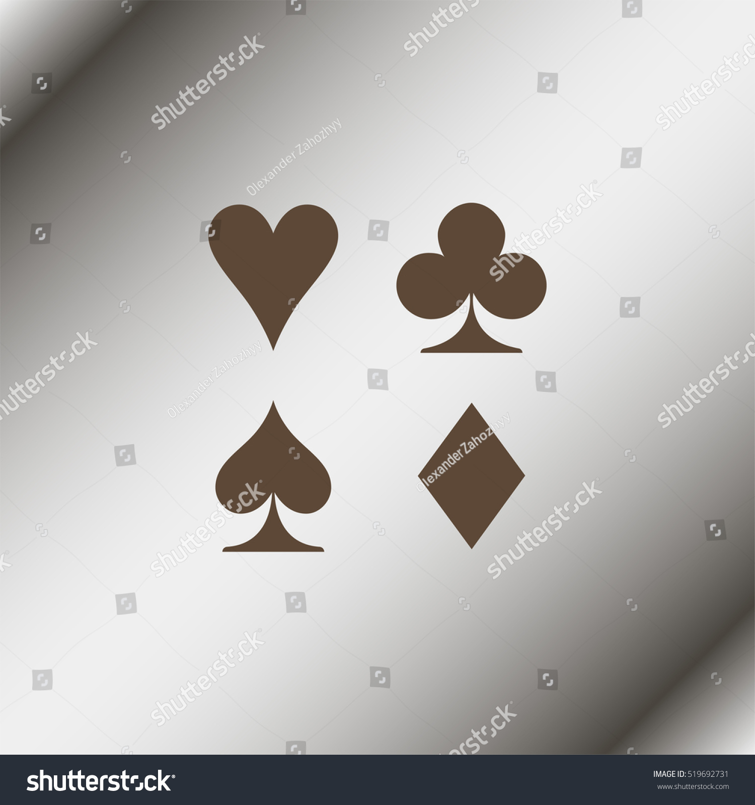 Playing Card Suit Stock Vector (Royalty Free) 519692731 | Shutterstock