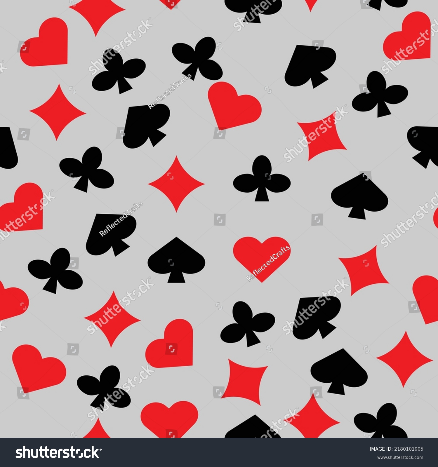 Playing Card Suits Minimalistic Vector Seamless Stock Vector (Royalty ...