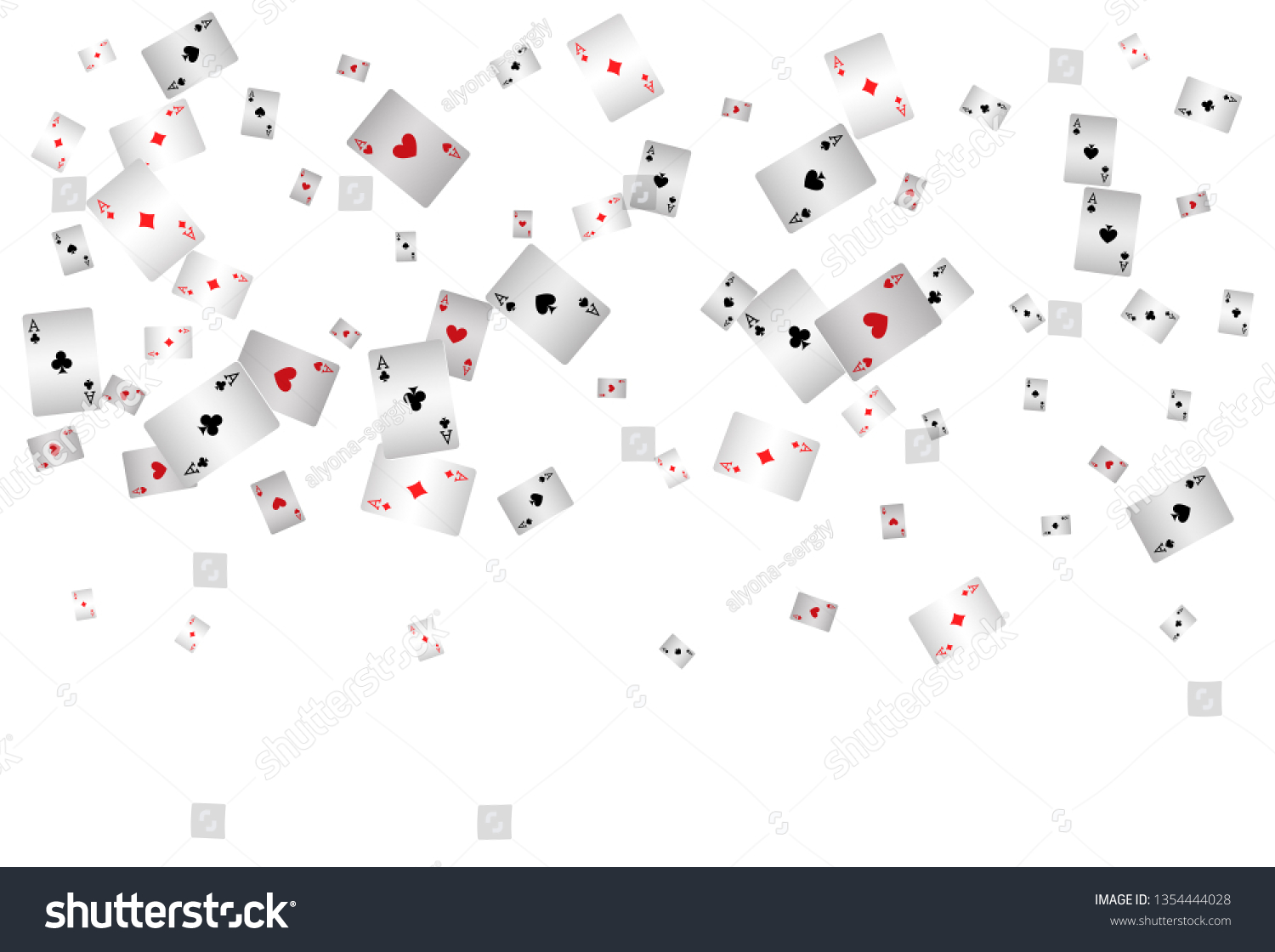 Playing Cards Falling Down Vector Illustration: vector de stock (libre ...
