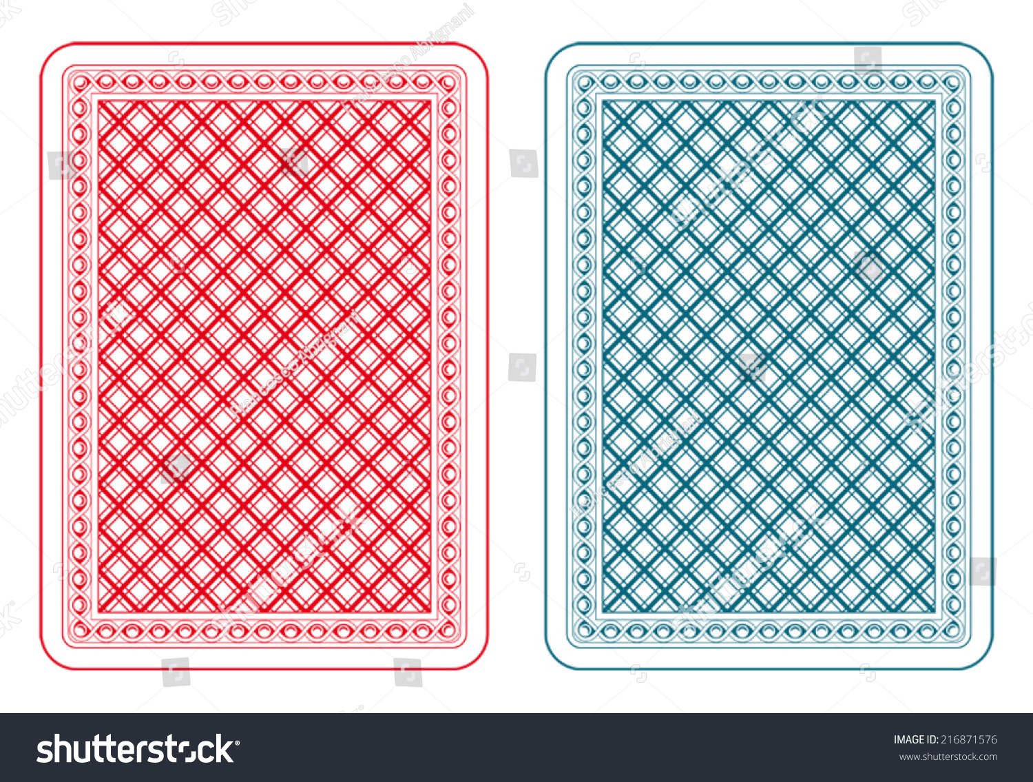 Playing Cards Back Two Colors Stock Vector (Royalty Free) 216871576 ...