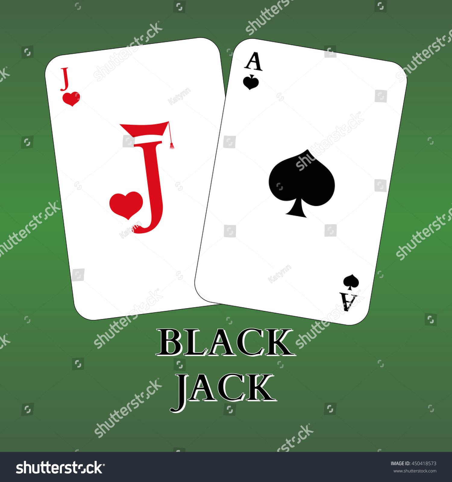 Playing Cards Blackjack Stock Vector (Royalty Free) 450418573